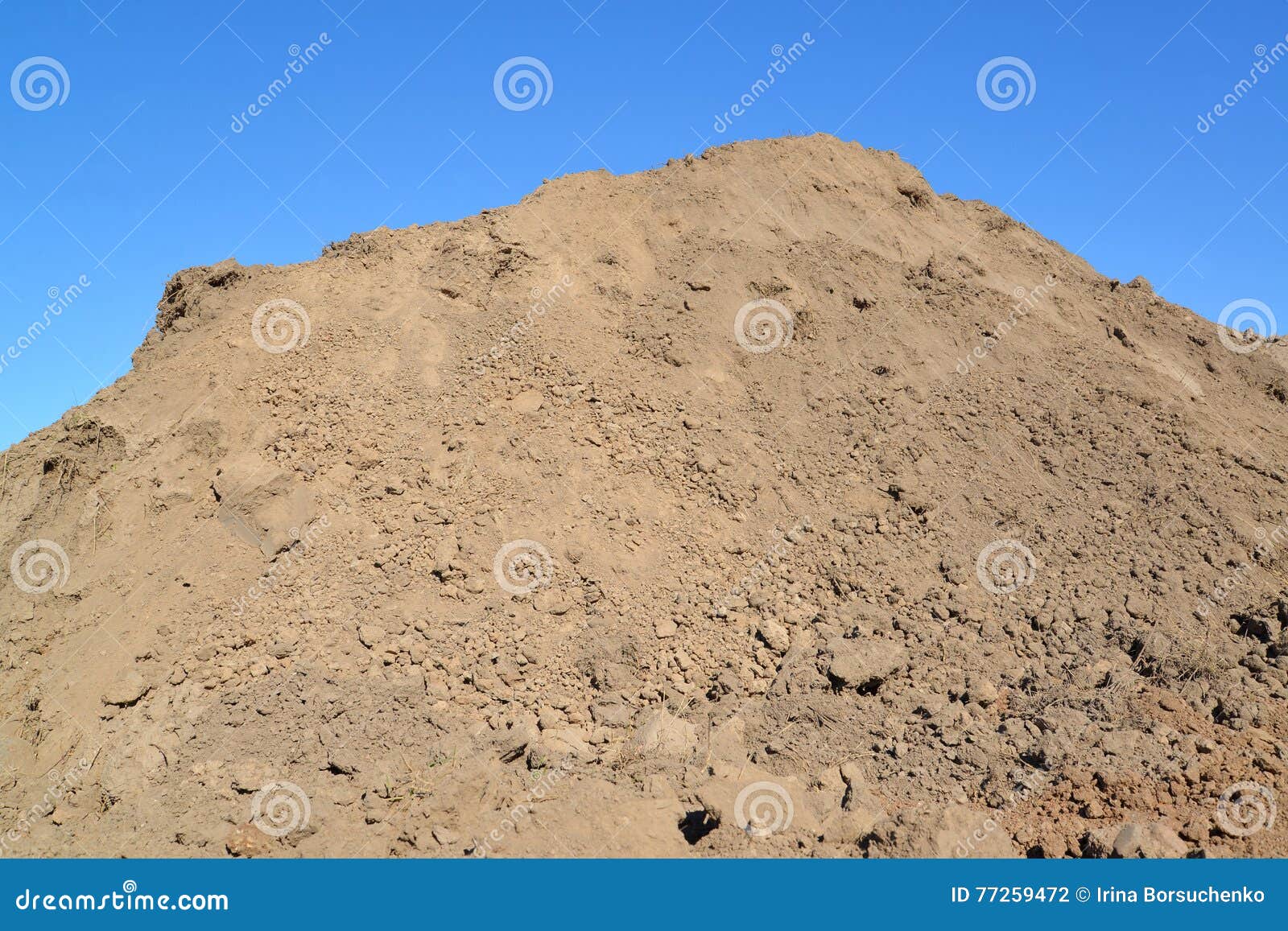 Dump of Clay Soil Against the Blue Sky Stock Photo - Image of dump ...