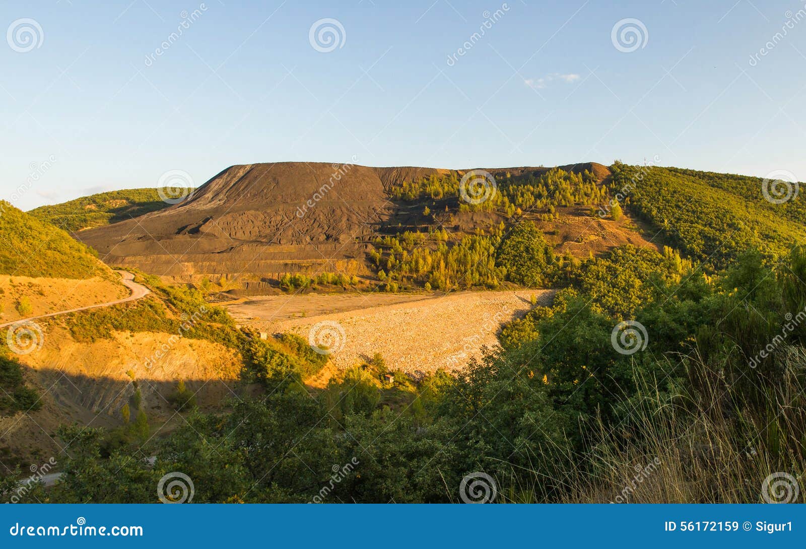 Dump Coal Mine Open Pit stock image. Image of planting - 56172159