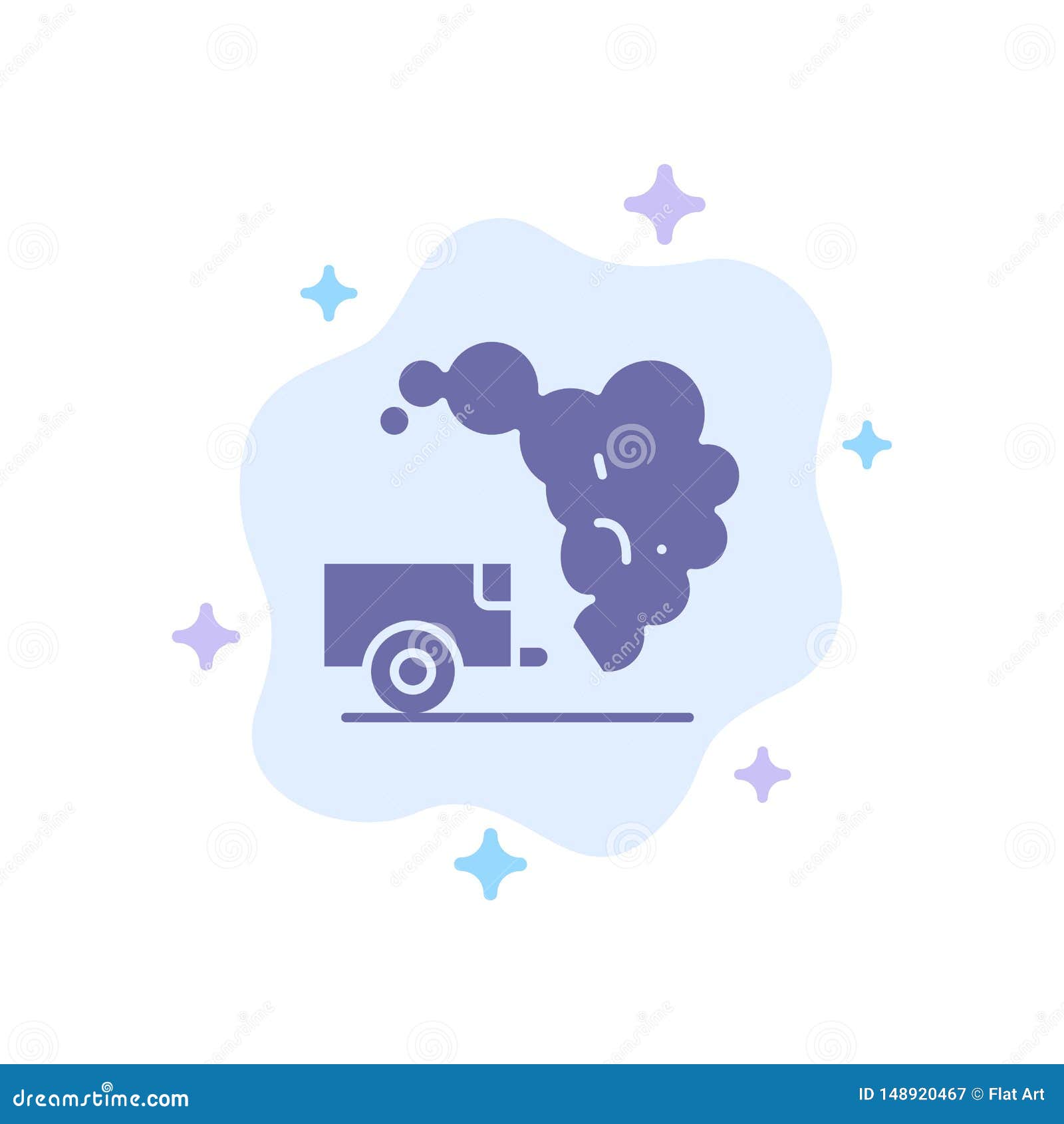 Dump, Environment, Garbage, Pollution Blue Icon on Abstract Cloud ...