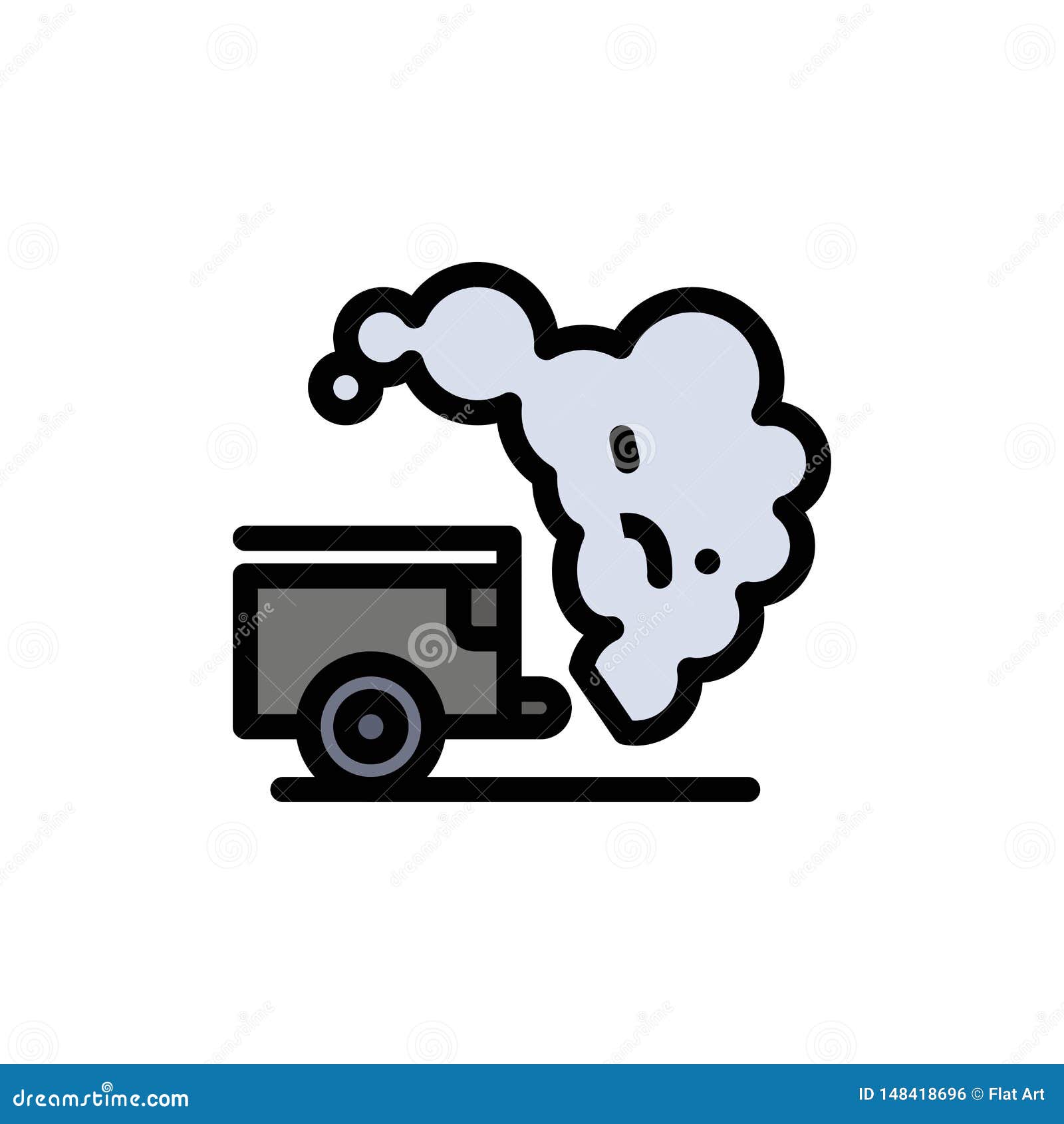 Dump, Environment, Garbage, Pollution Flat Color Icon. Vector Icon ...
