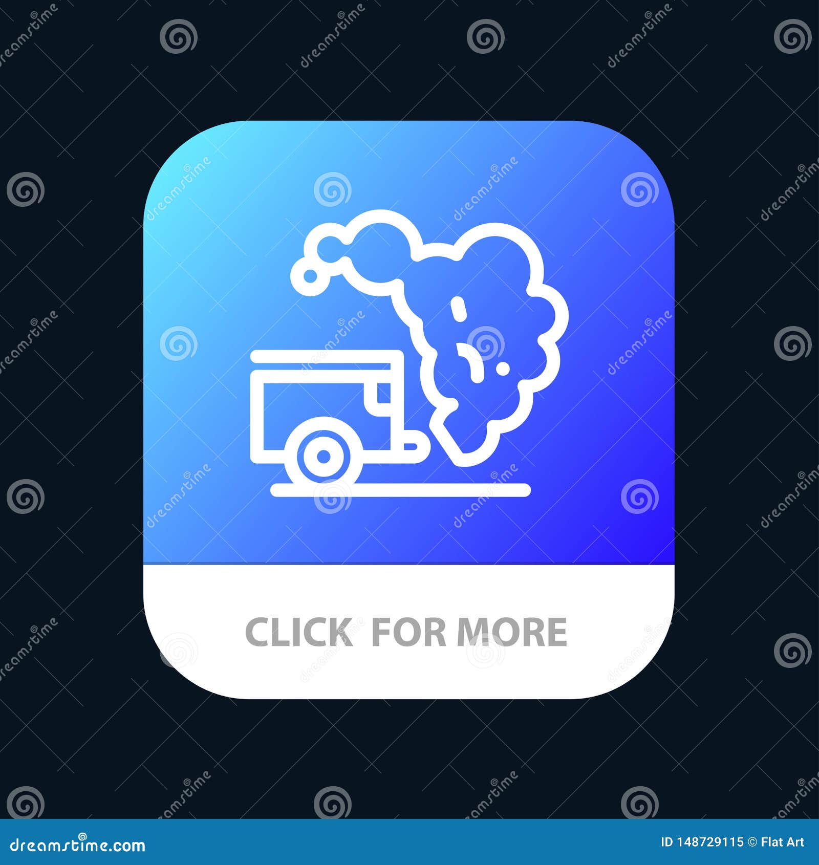Dump Environment Garbage Pollution Mobile App Button Android And Ios Line Version Stock