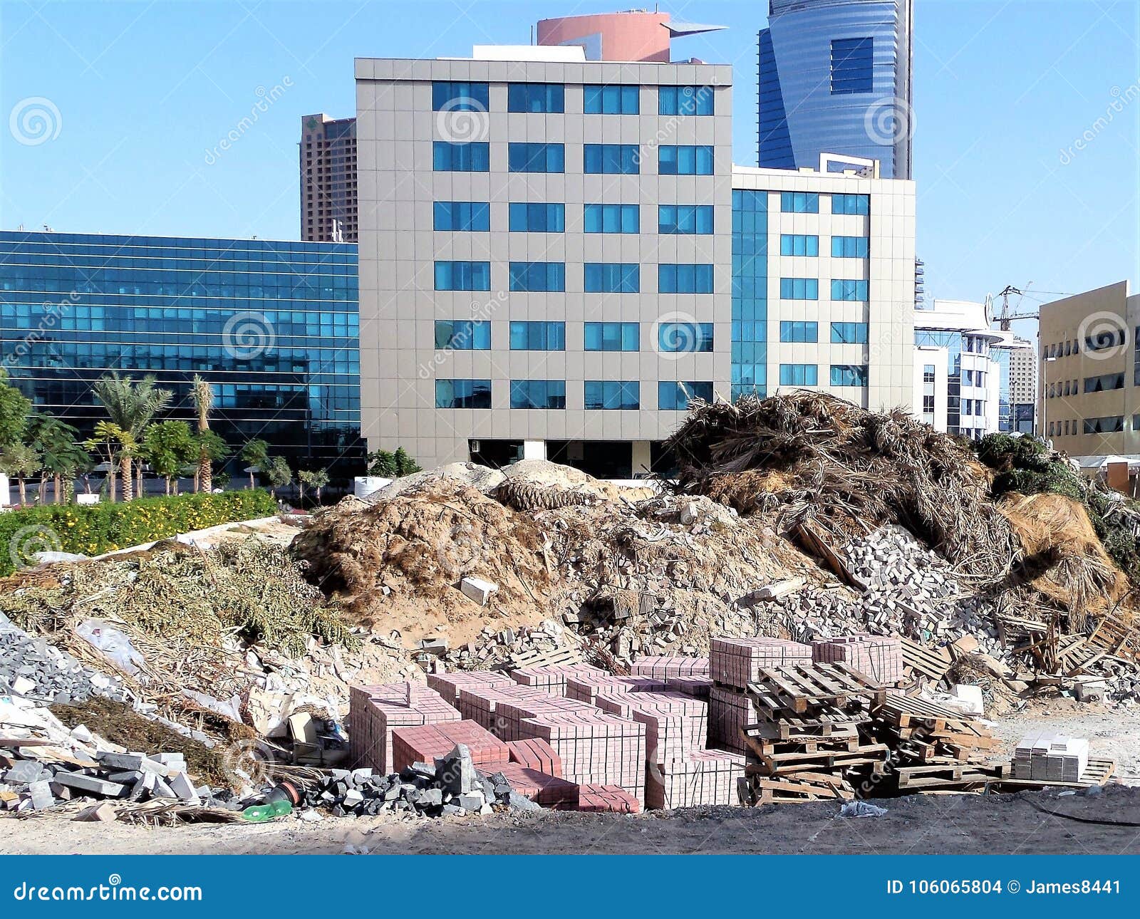 Dump with Huge Piles of Construction Debris Stock Photo - Image of ...