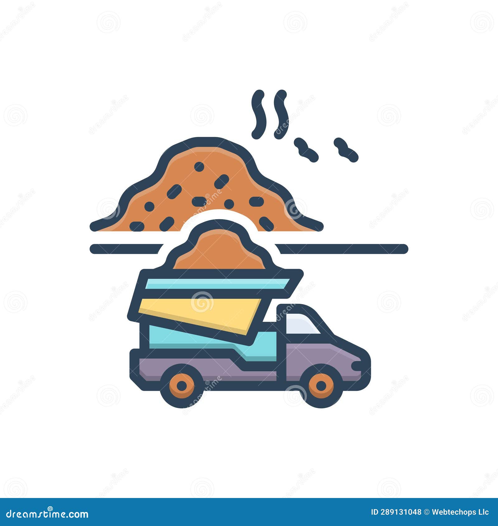 Color Illustration Icon for Dump, Garbage and Dirt Stock Illustration ...