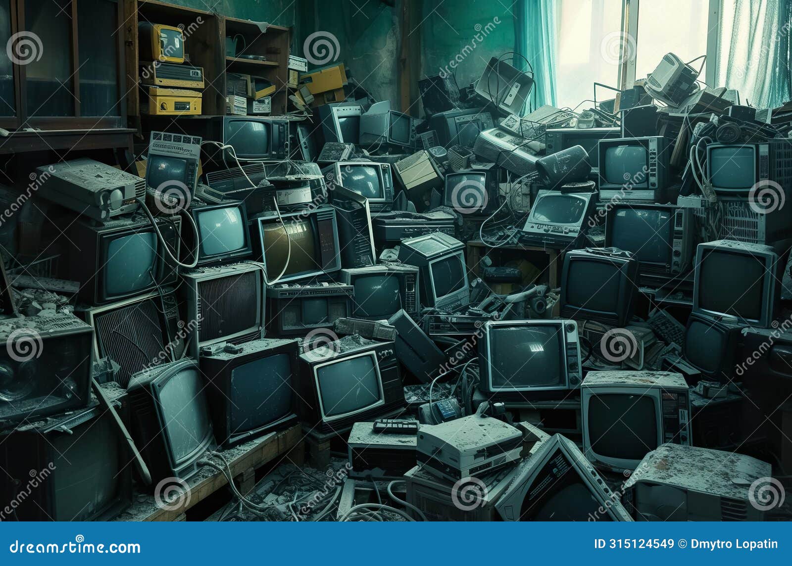 Broken Obsolete Processor Among The New Modern Ones Royalty-Free Stock ...