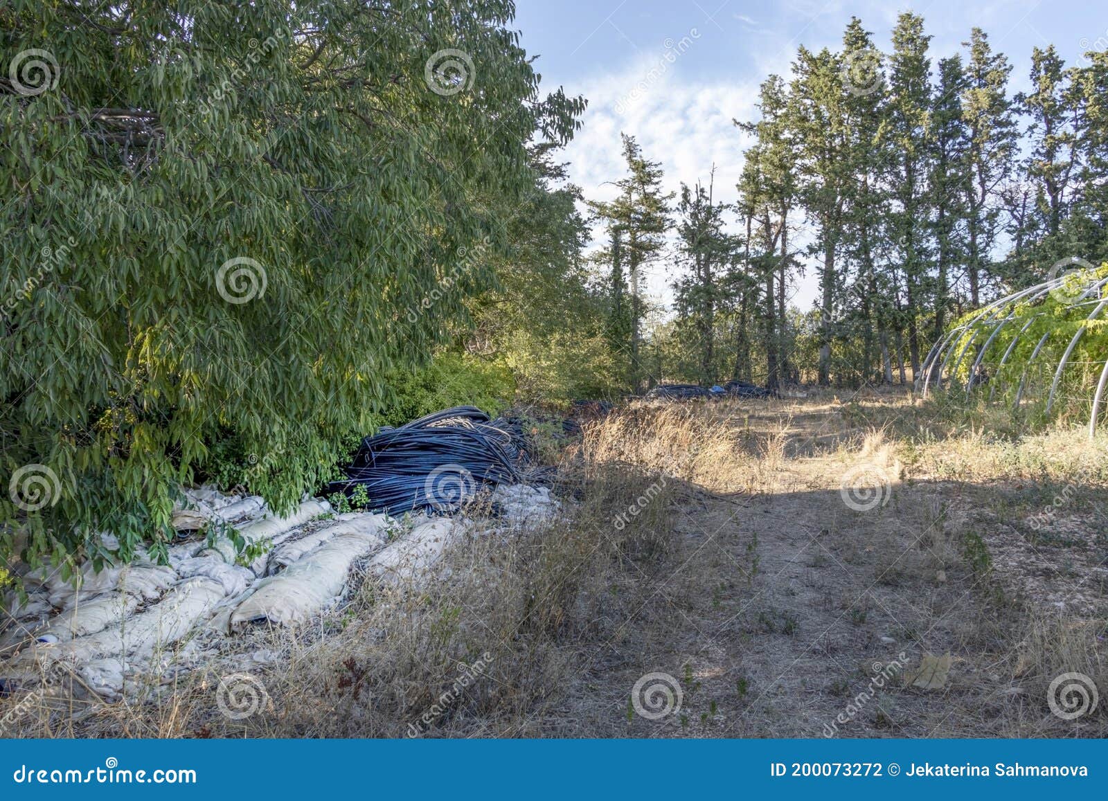 Dump with Plastic Garbage in the Fields, Nature Pollution with Plastic ...