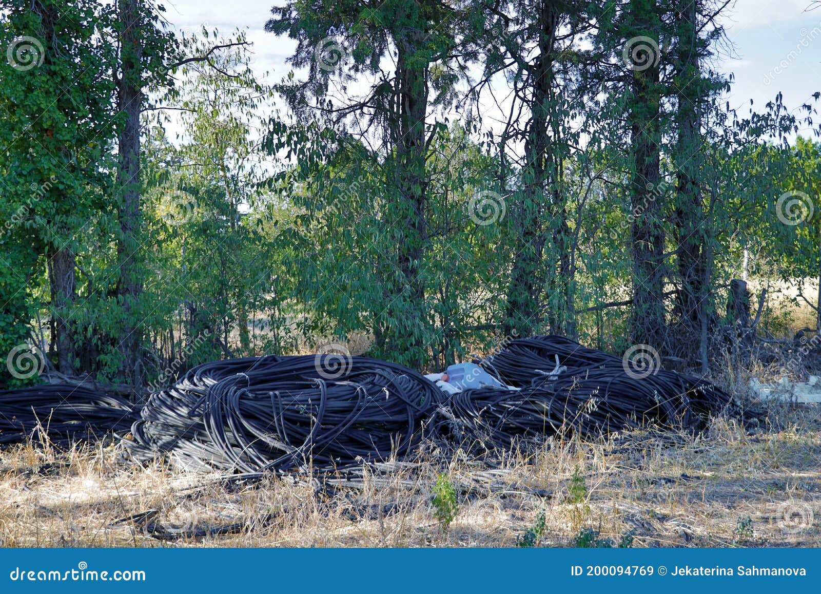 Dump with Plastic Garbage in the Fields, Nature Pollution with Plastic ...