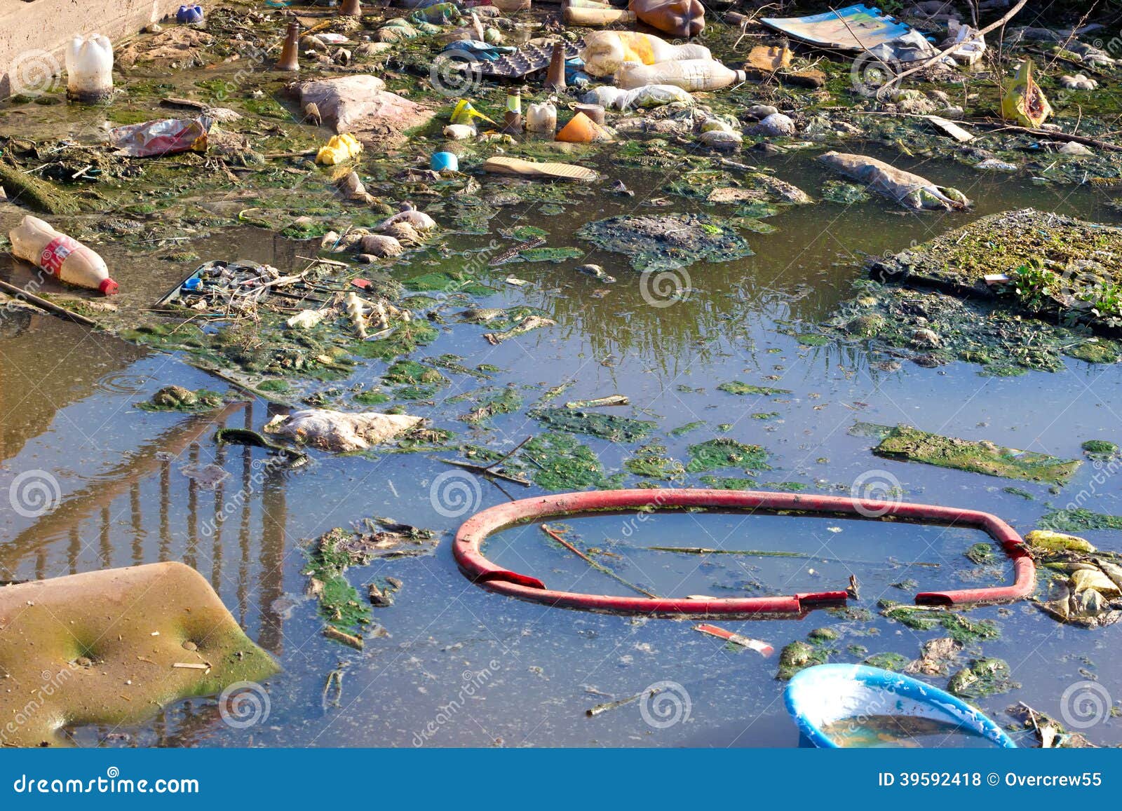 Dump on the river stock photo. Image of germs, plastic - 39592418
