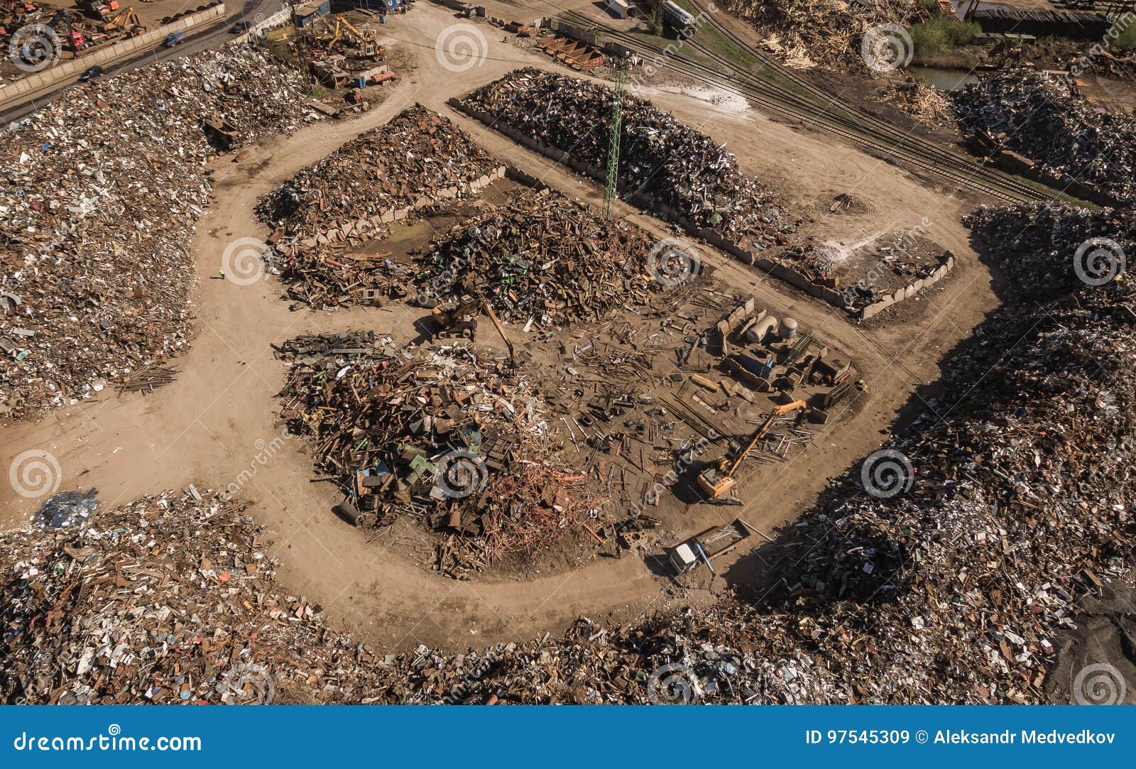Dump with scrap metal stock image. Image of heap, recycling - 97545309