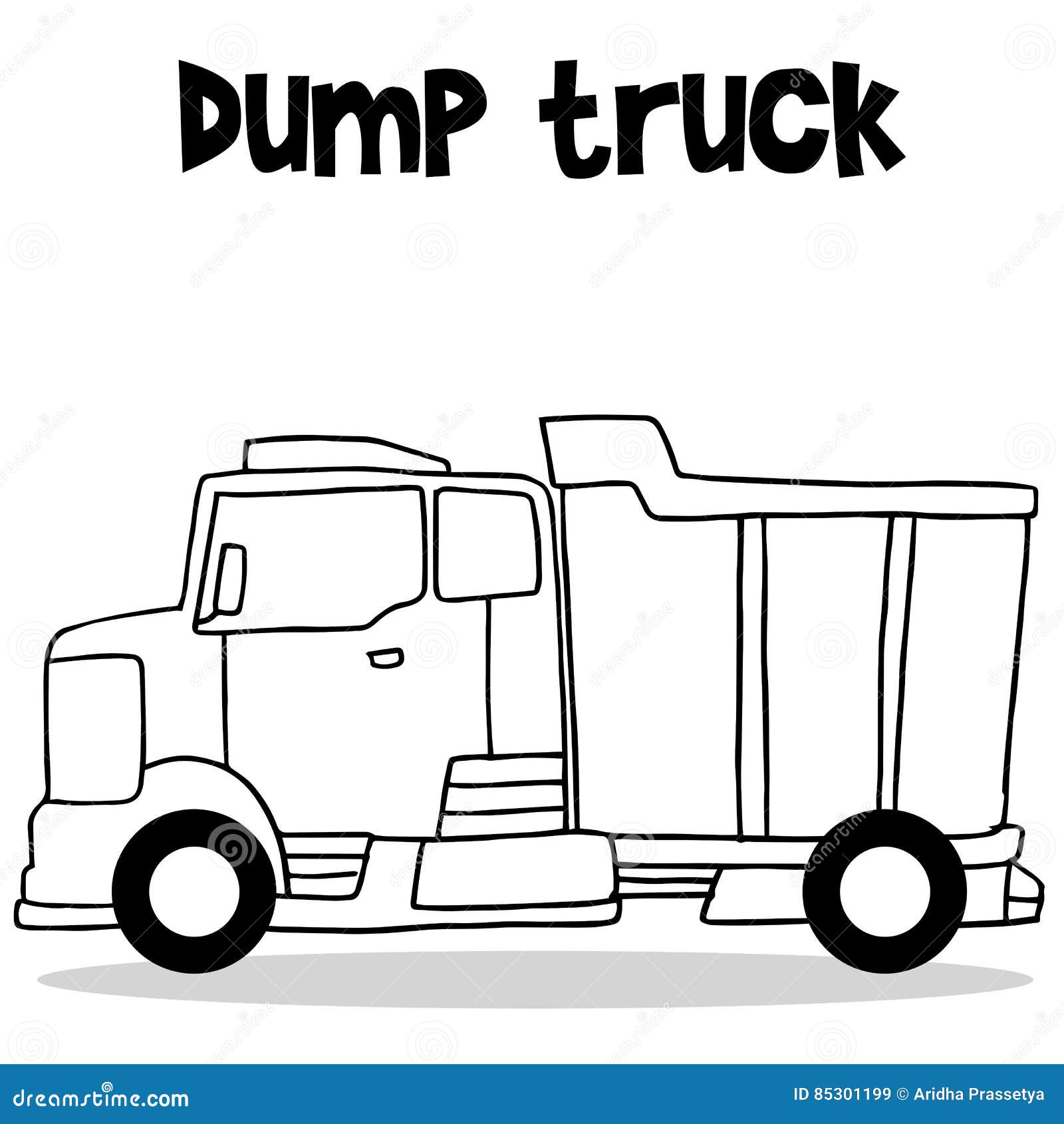Dump Truck Collection with Hand Draw Stock Vector - Illustration of ...