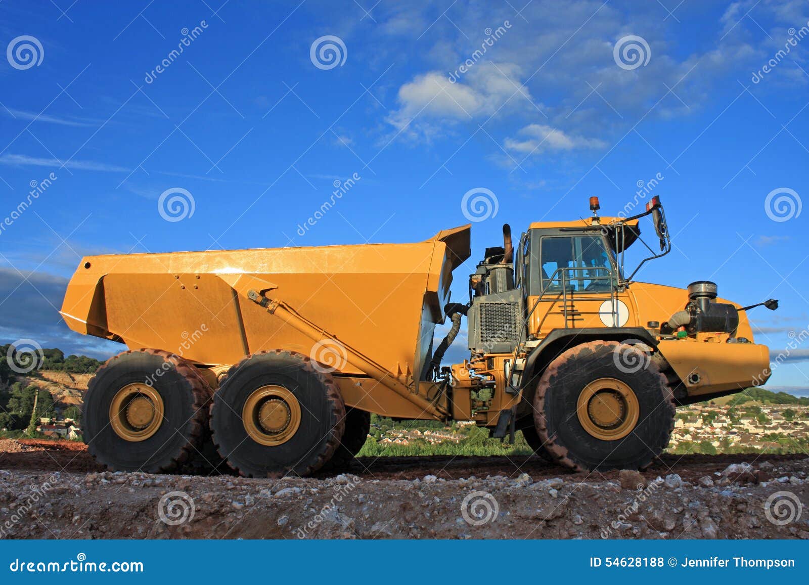 Dump Truck stock photo. Image of tire, site, digger, building - 54628188