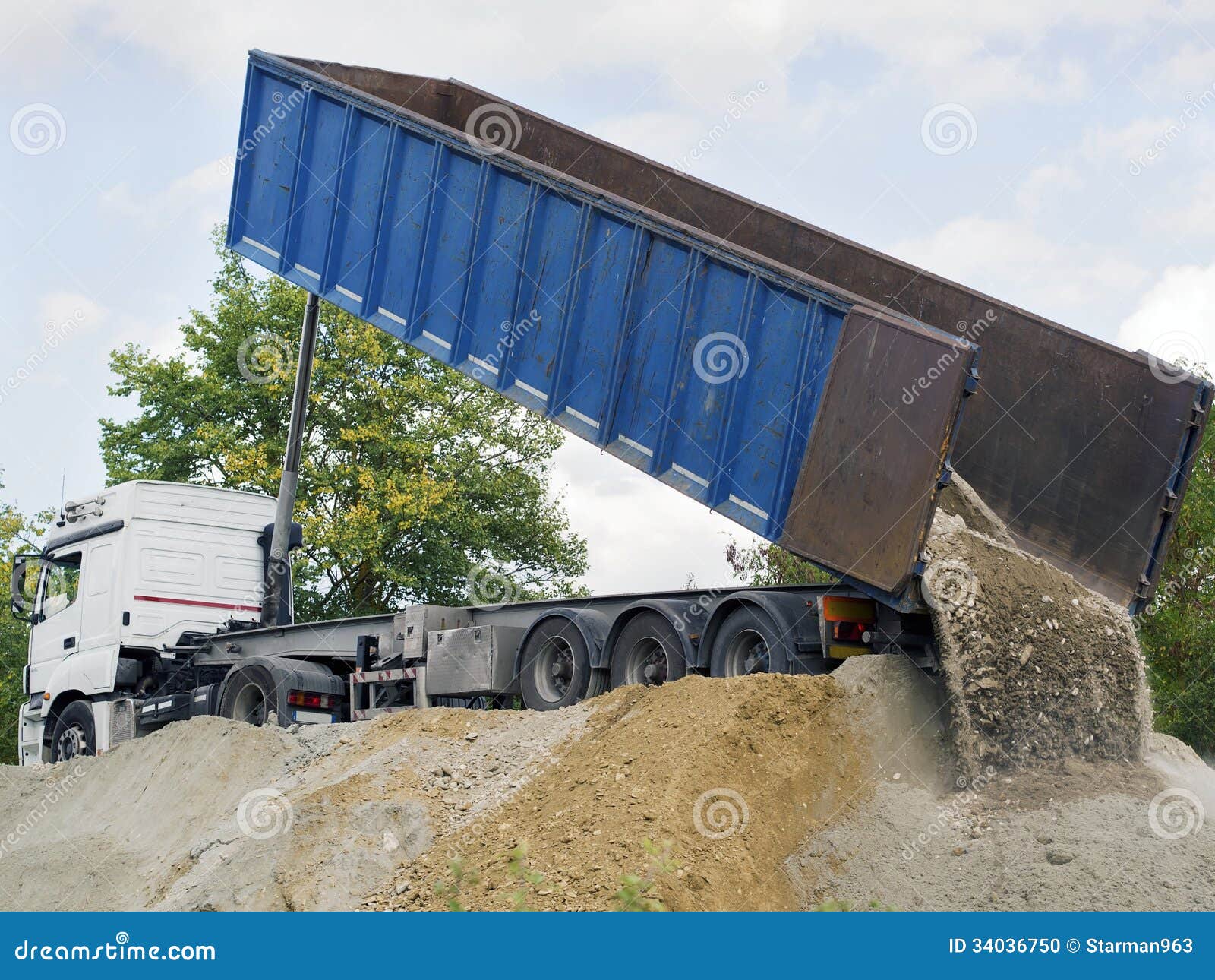 Dump Truck Downloading Terrain Stock Photo - Image of equipment ... Dump Truck Downloading Terrain Stock Photo - Image of equipment ...