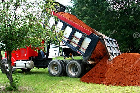 Dump Truck Dumping stock photo. Image of material, dump - 5809918
