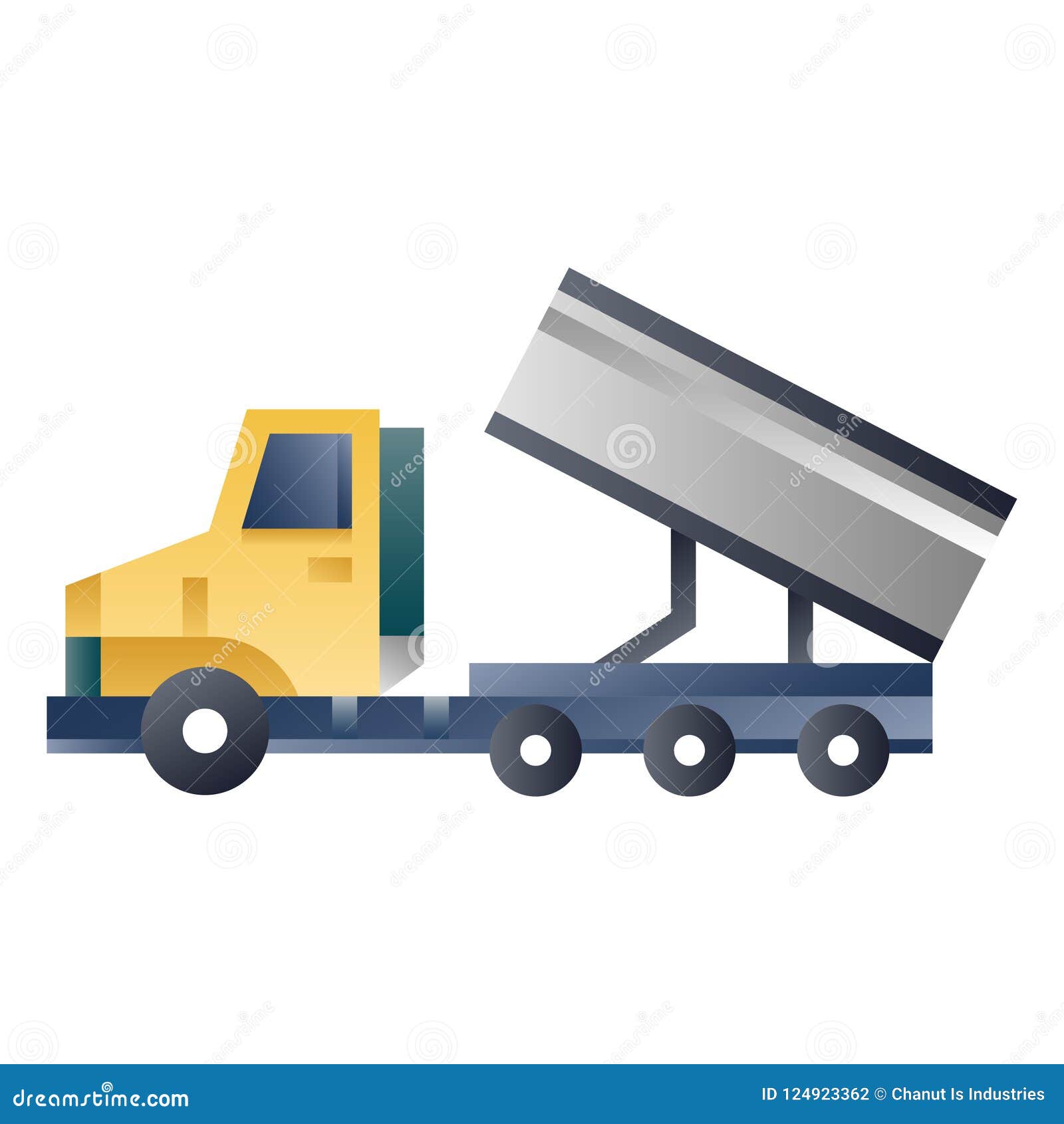 Dump Truck Gradient Illustration Stock Vector - Illustration of ...