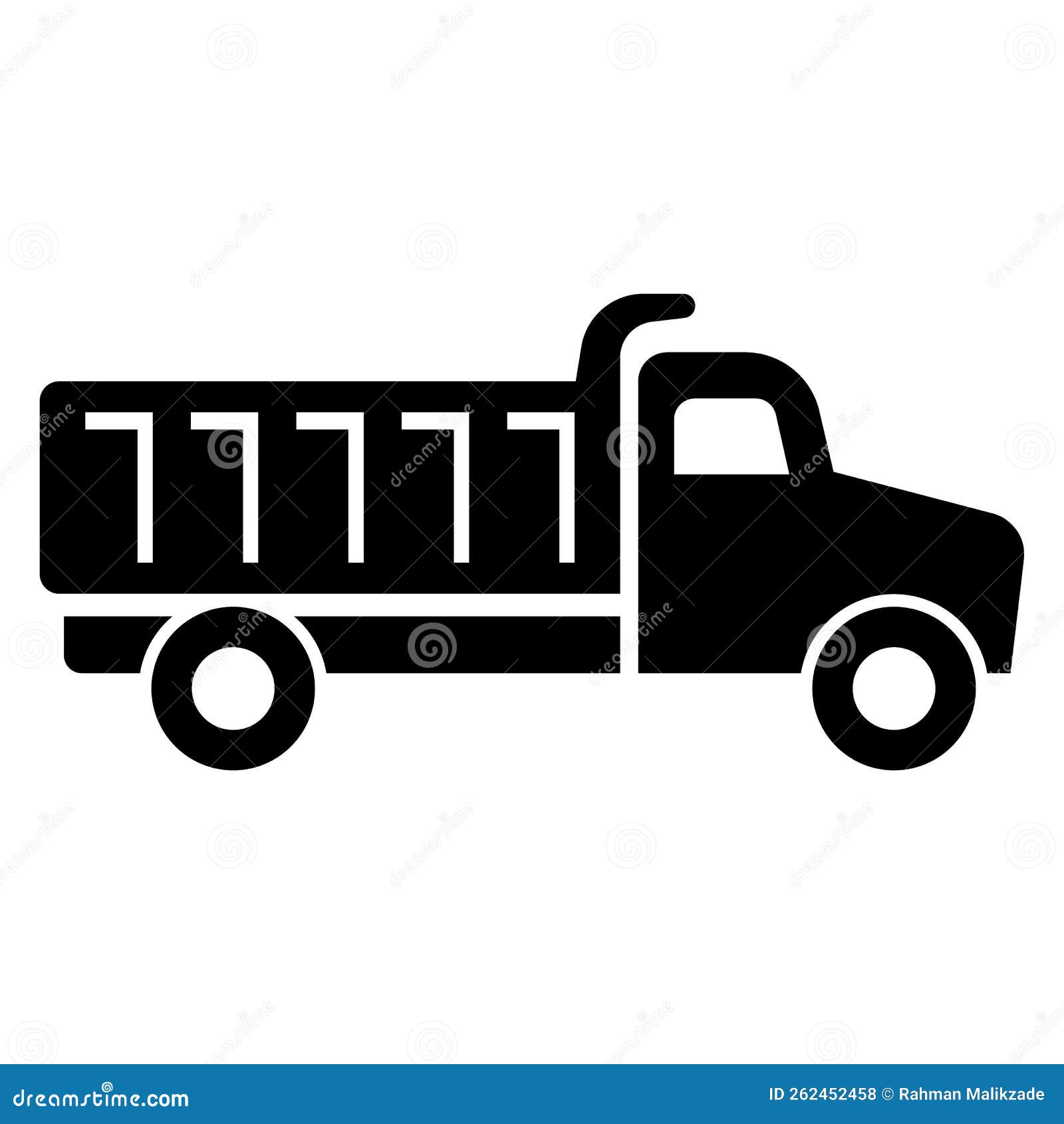 Dump Truck Icon. Heavy Duty Vector Illustration Stock Vector ...