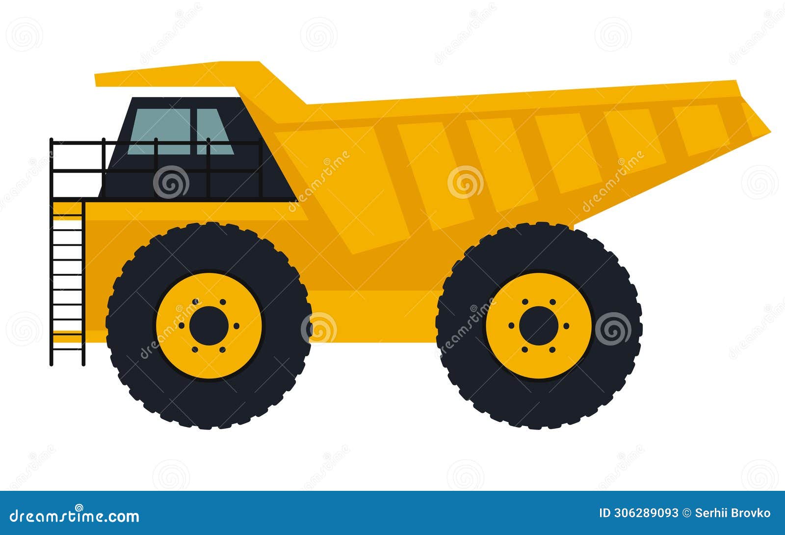 Dump Truck Icon. Large Haul Truck Side. Vector Illustration Stock ...