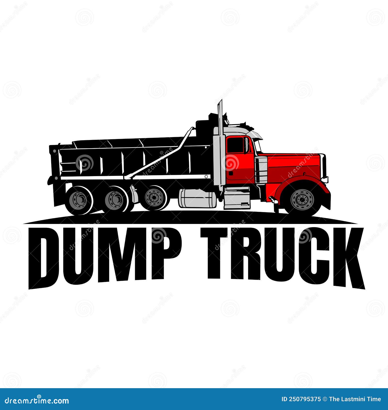 Dump truck logo design stock vector. Illustration of cargo - 250795375