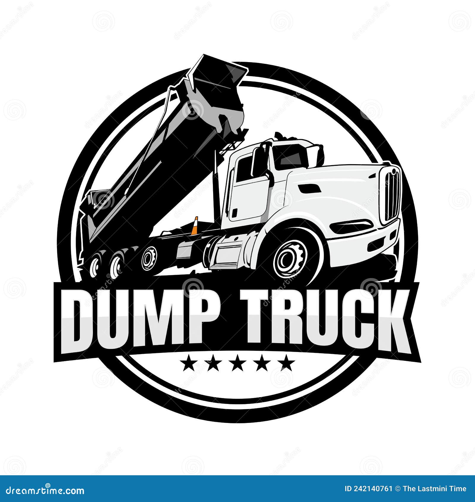 Dump truck logo design stock vector. Illustration of transportation ...