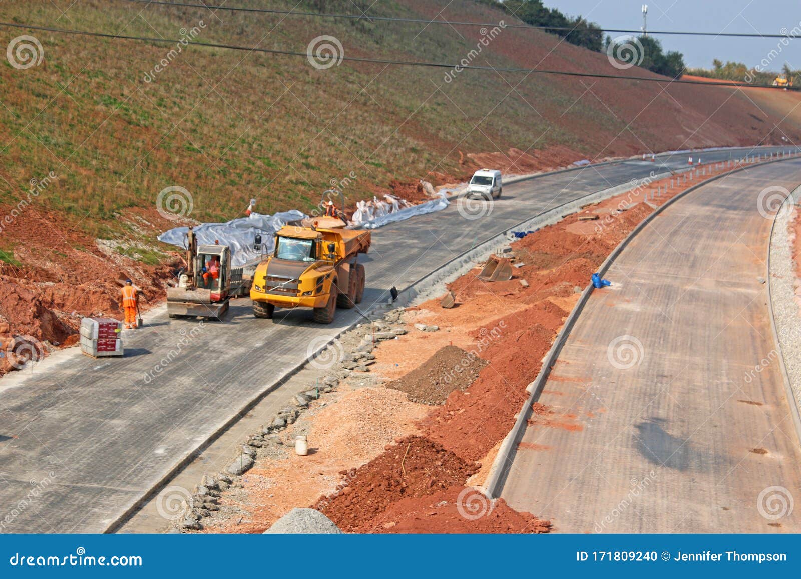 Road Bypass Construction Site Stock Photo - Image of road, bridge ...