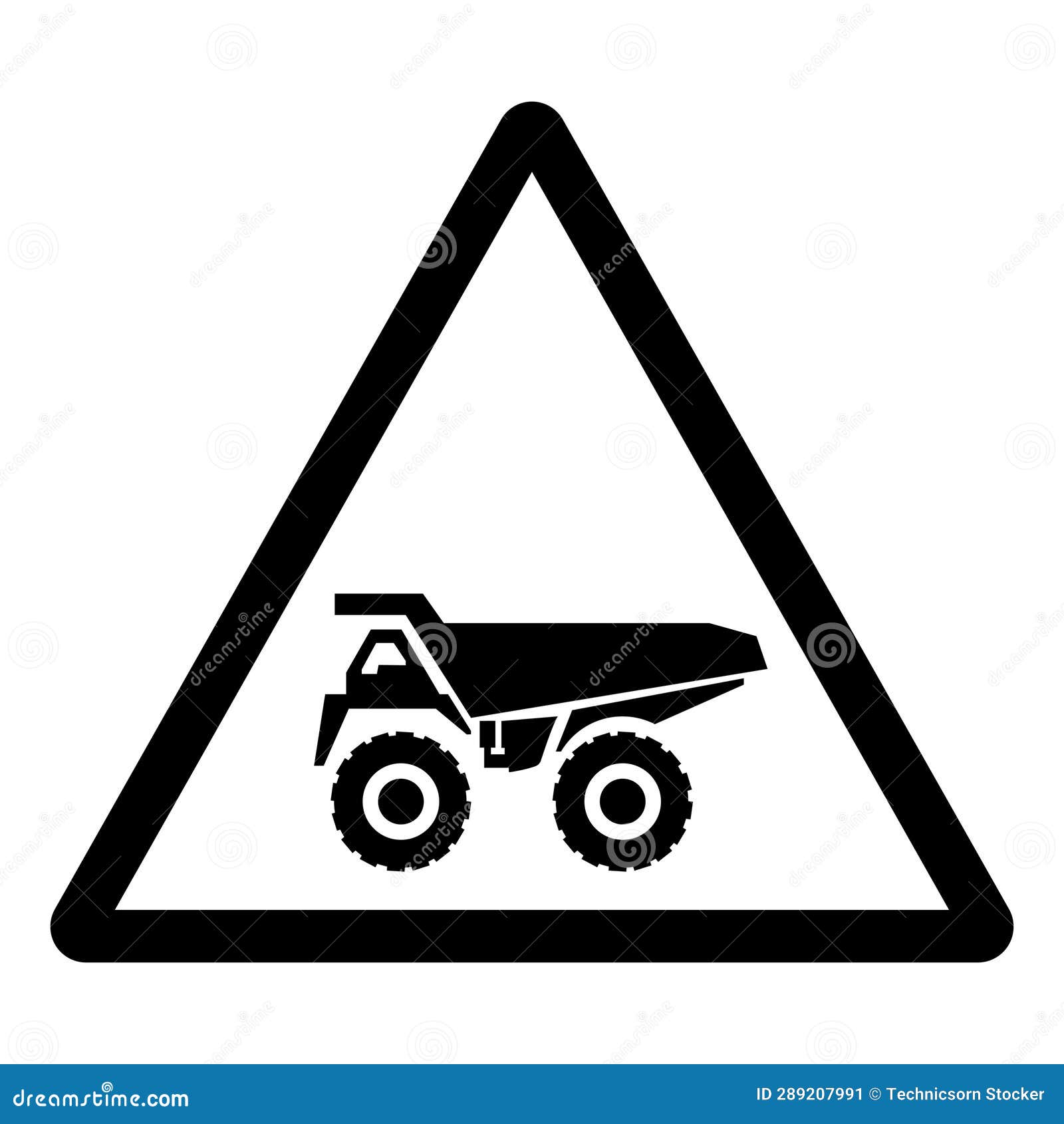 Dump Truck Symbol Sign, Vector Illustration, Isolate on White ...