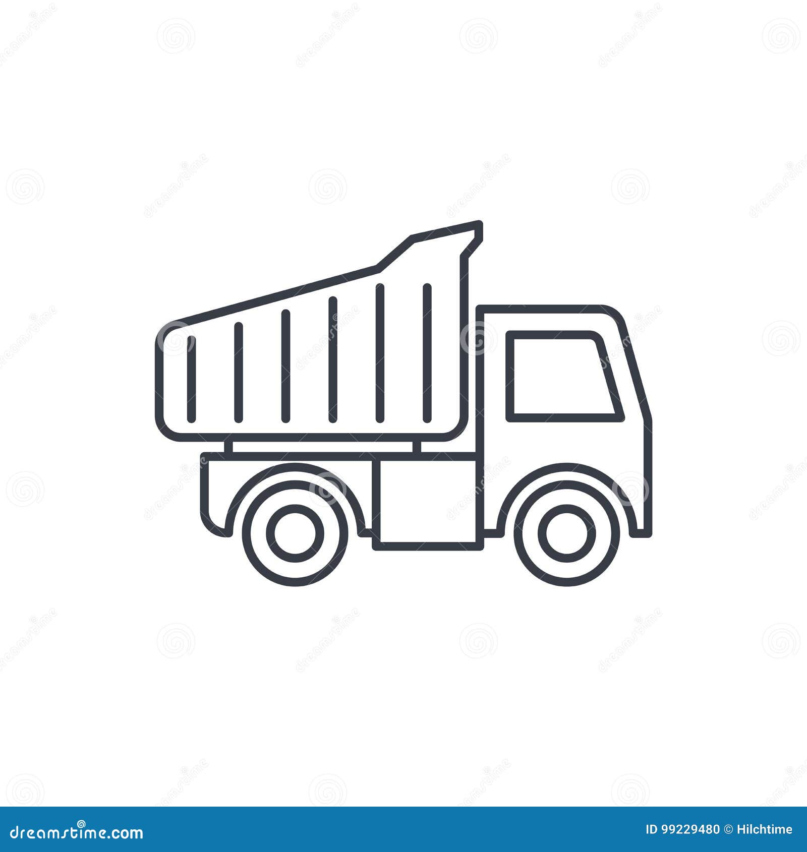 Linear Dump Truck Icon From Construction Outline Collection. Thin Line ... Linear Dump Truck Icon From Construction Outline Collection. Thin Line ...