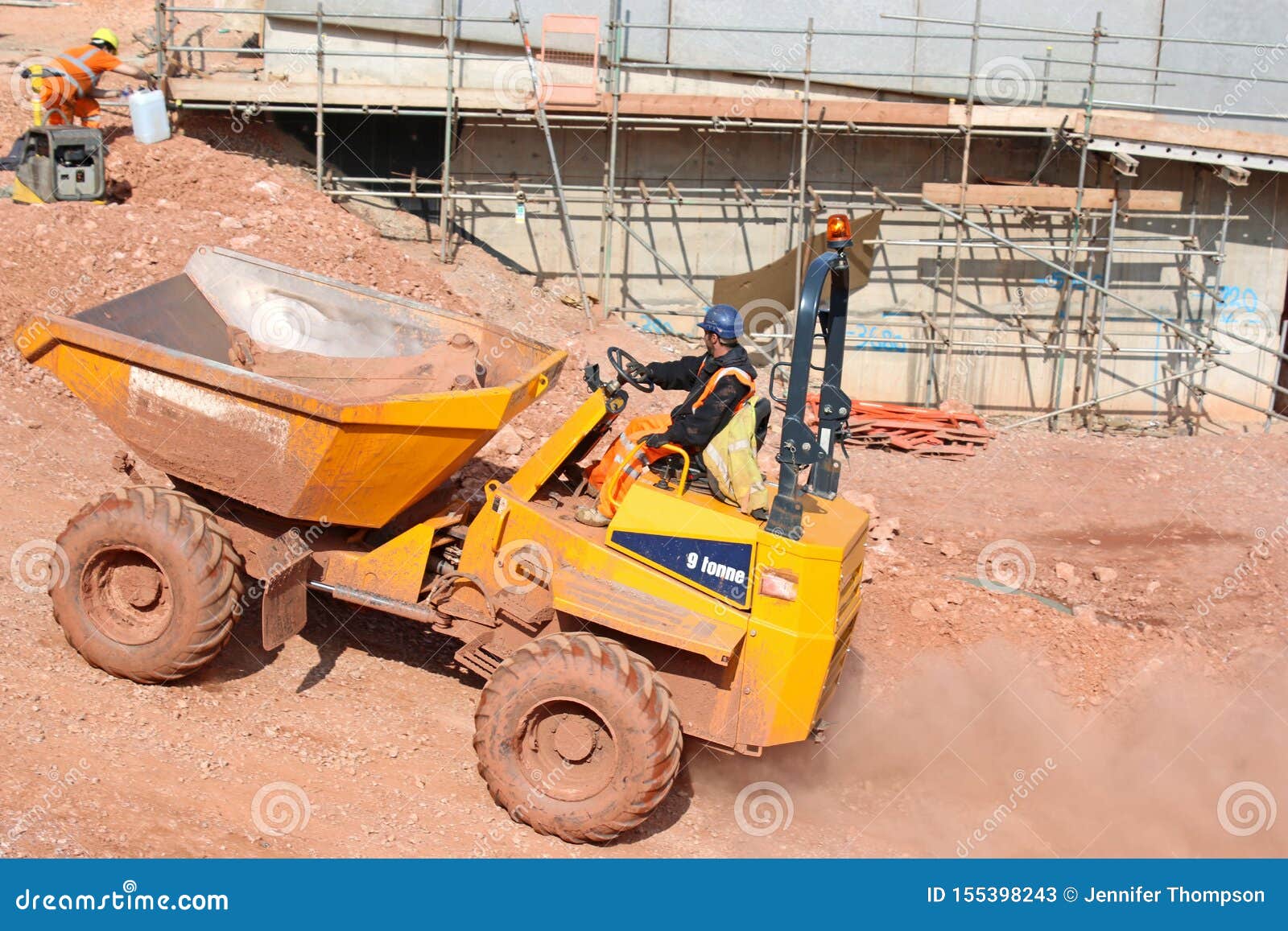 Dump Truck on a Road Construction Site Editorial Stock Photo - Image of ...