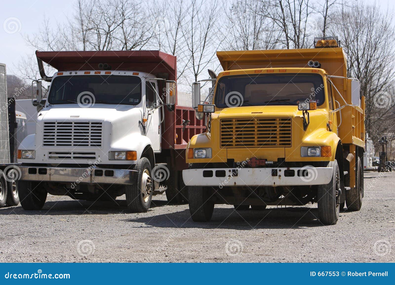 Dump Trucks stock image. Image of tires, pair, dirt, load - 667553