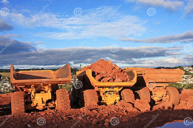 Dump Trucks stock photo. Image of road, construction - 51642252