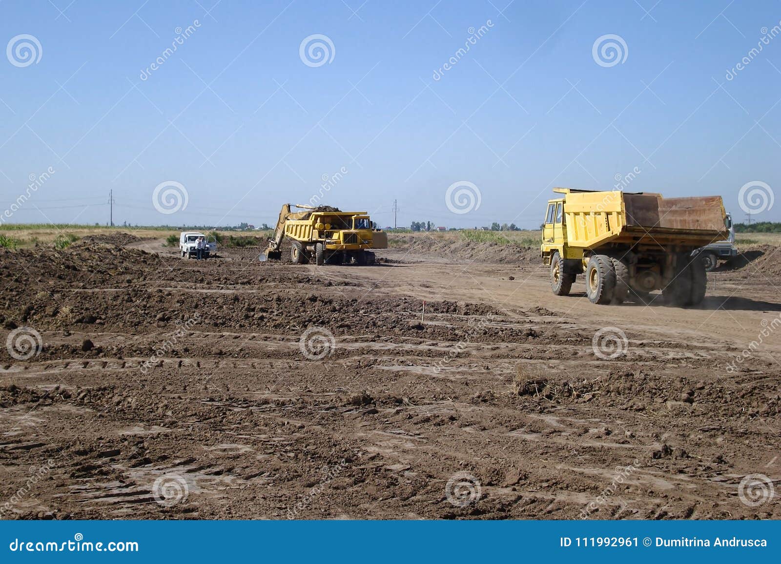 Two dump trucks stock image. Image of dump, earthworks - 111992961