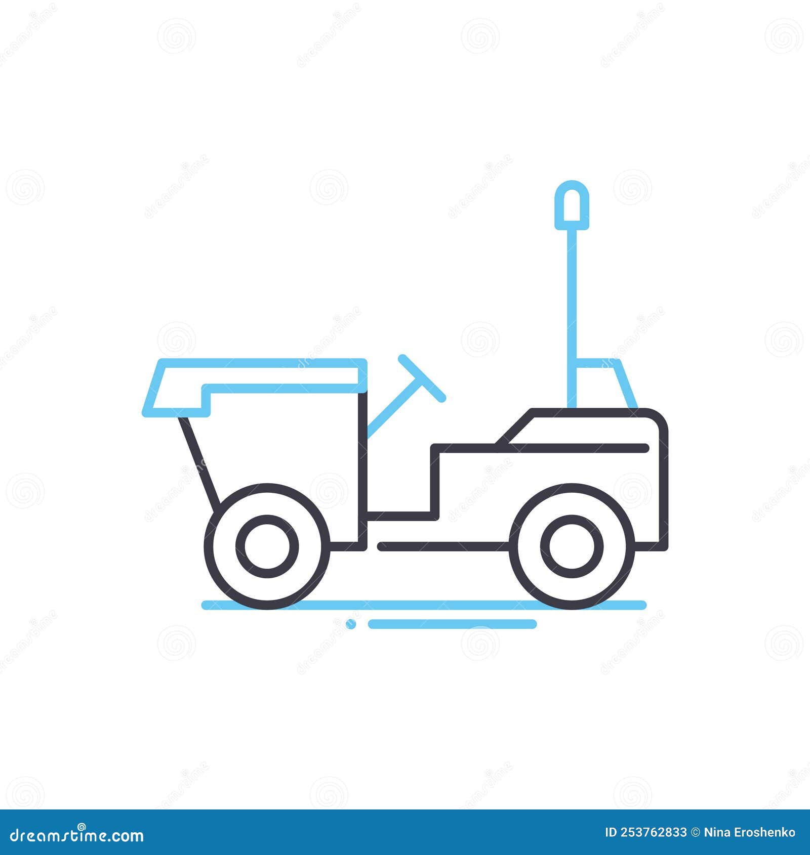 Dumper Line Icon, Outline Symbol, Vector Illustration, Concept Sign ...
