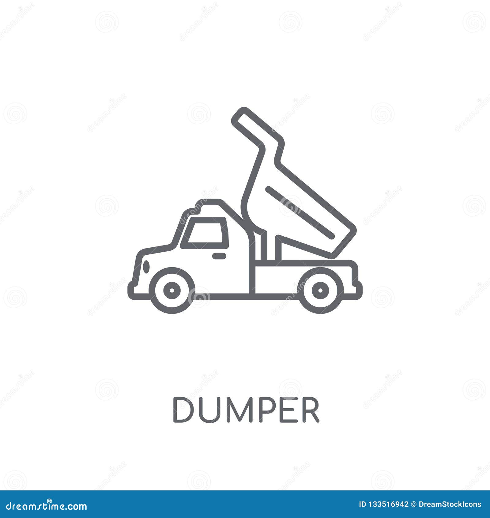 Dumper Linear Icon. Modern Outline Dumper Logo Concept on White Stock ...