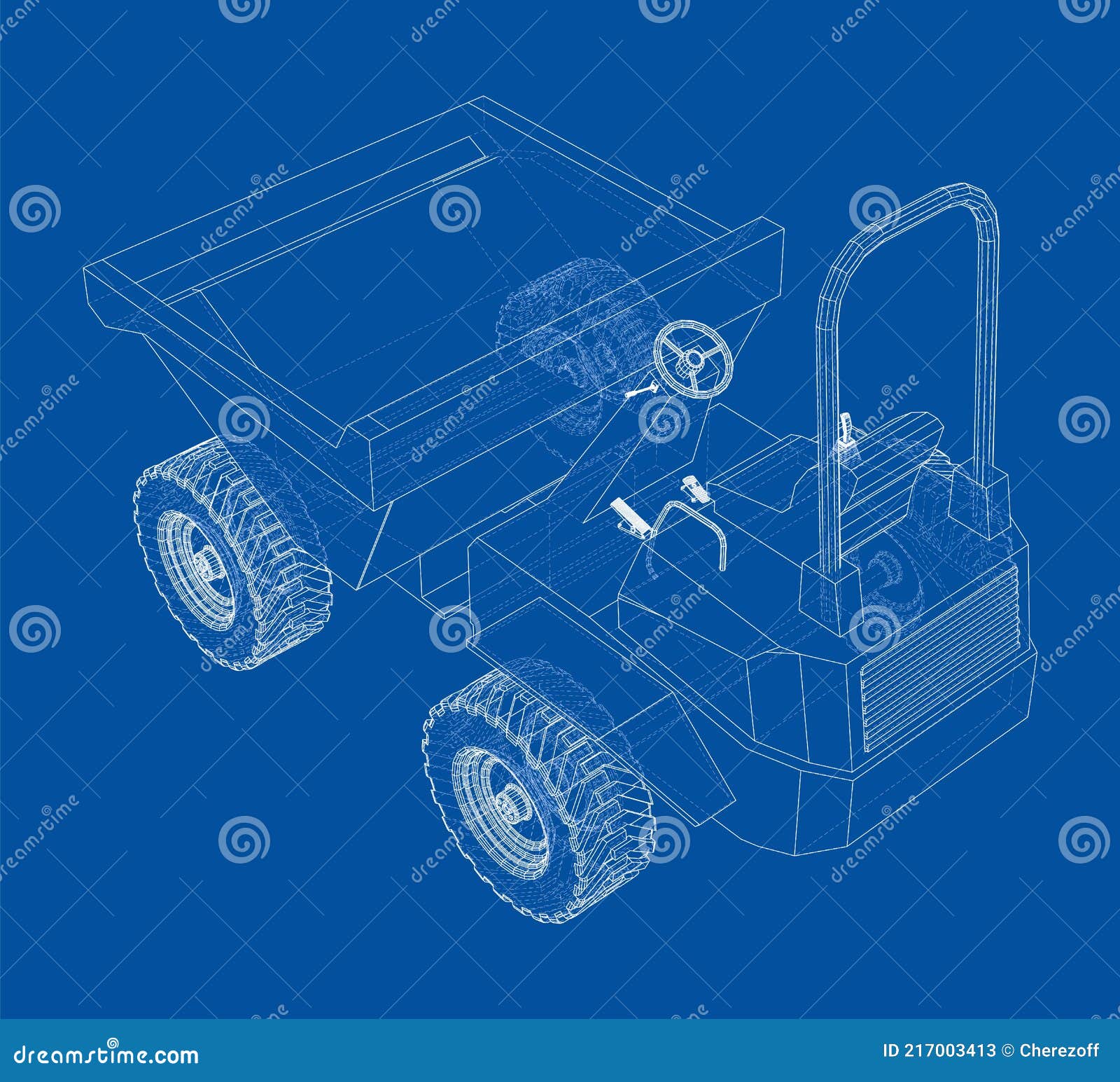 Dumper Truck. Vector stock vector. Illustration of construction - 217003413