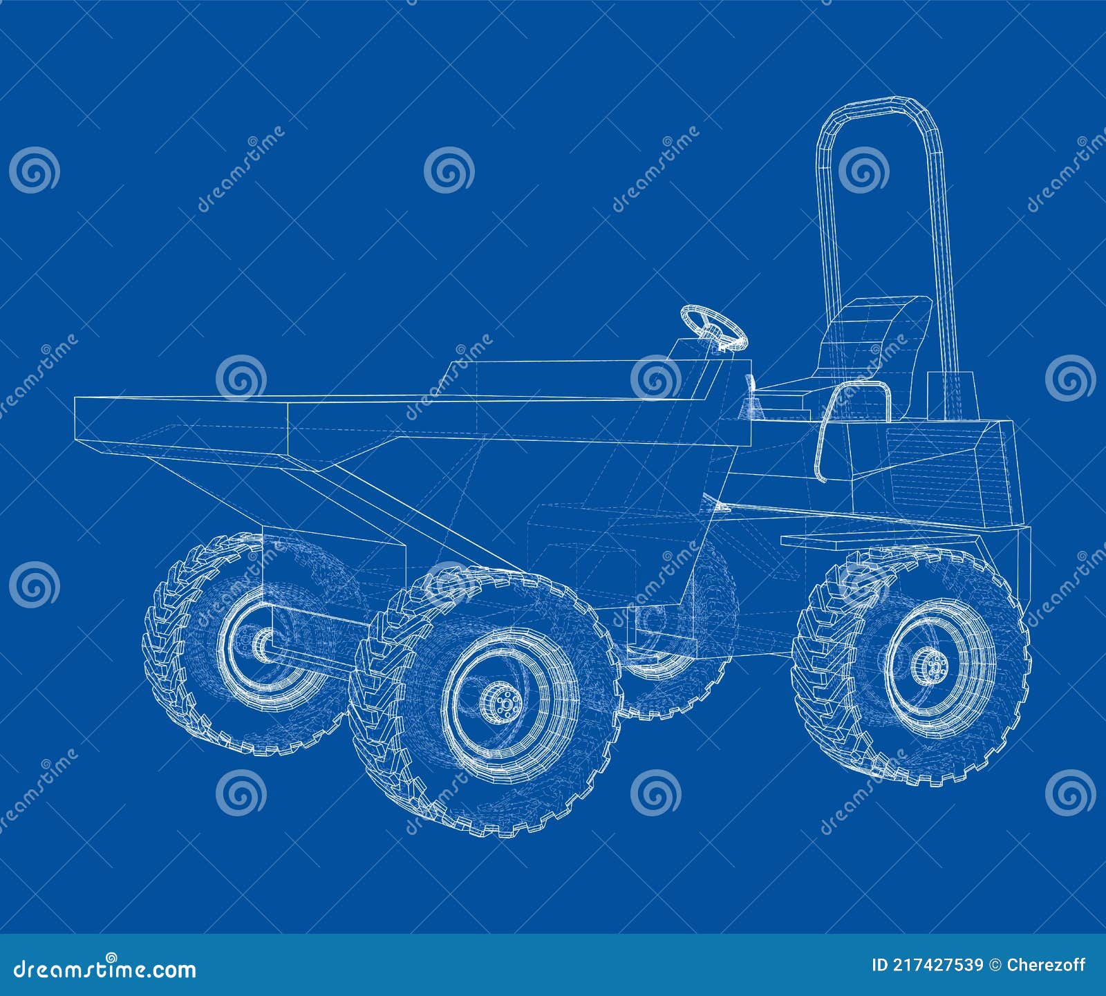Dumper Truck. Vector stock vector. Illustration of tractor - 217427539