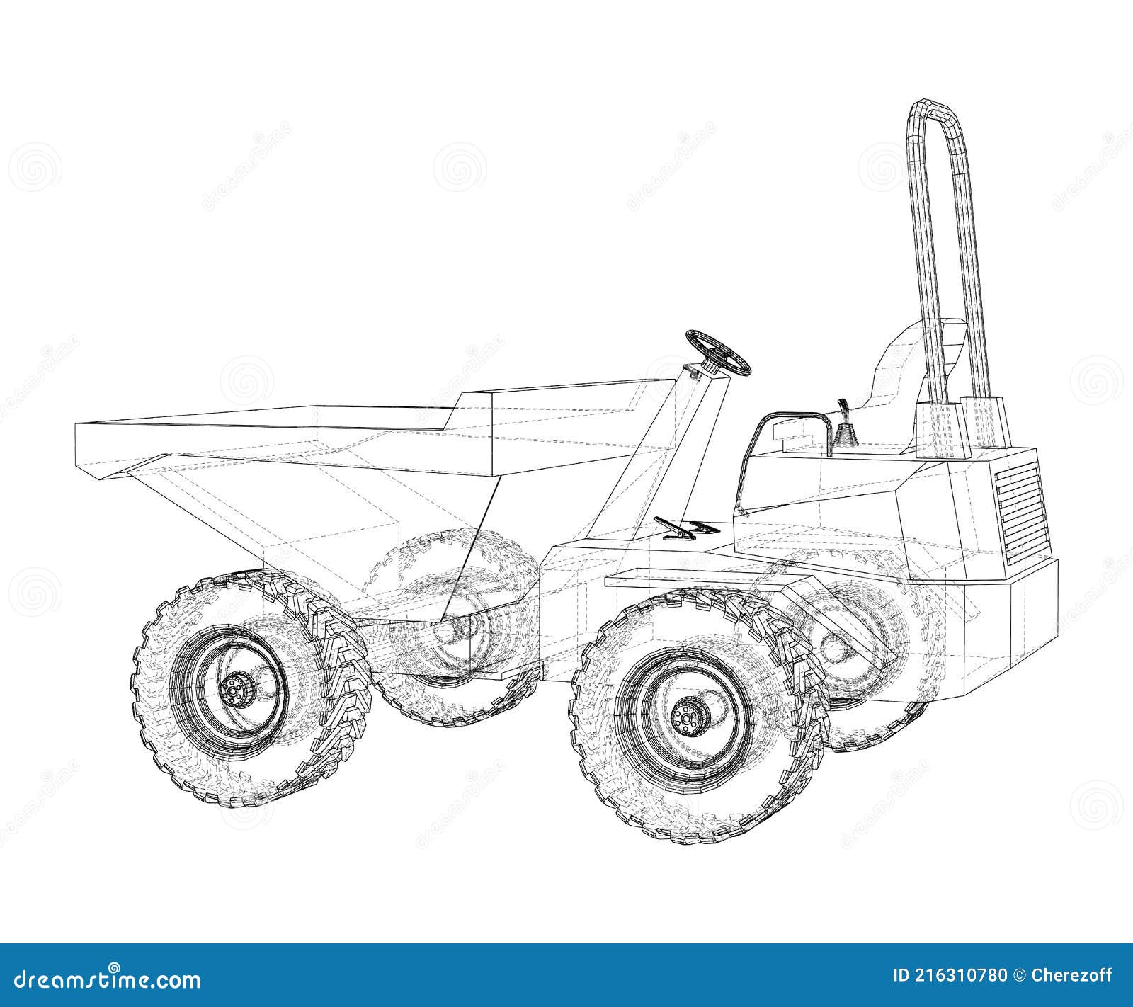 Dumper Truck. Vector stock vector. Illustration of isolated - 216310780