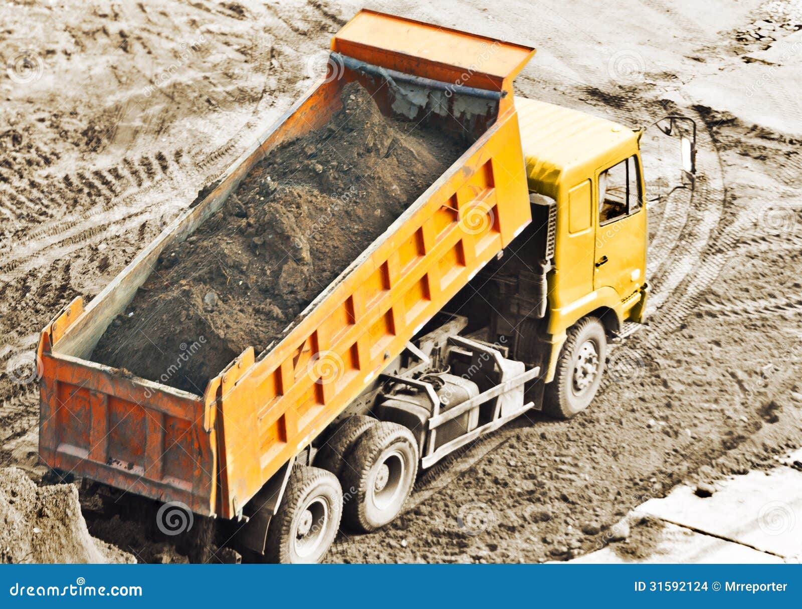 Dumper tipper stock photo. Image of construction, dumper - 31592124