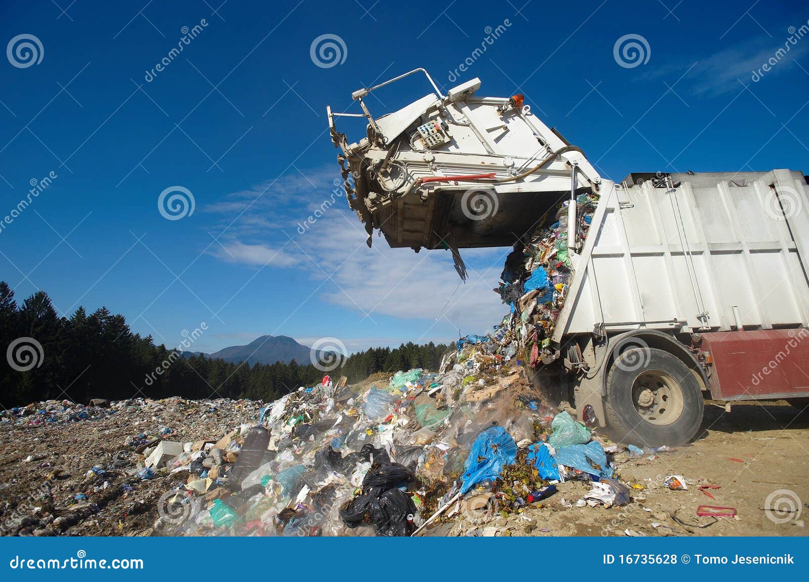 Dumping truck stock photo. Image of truck, garbage, pieces - 16735628