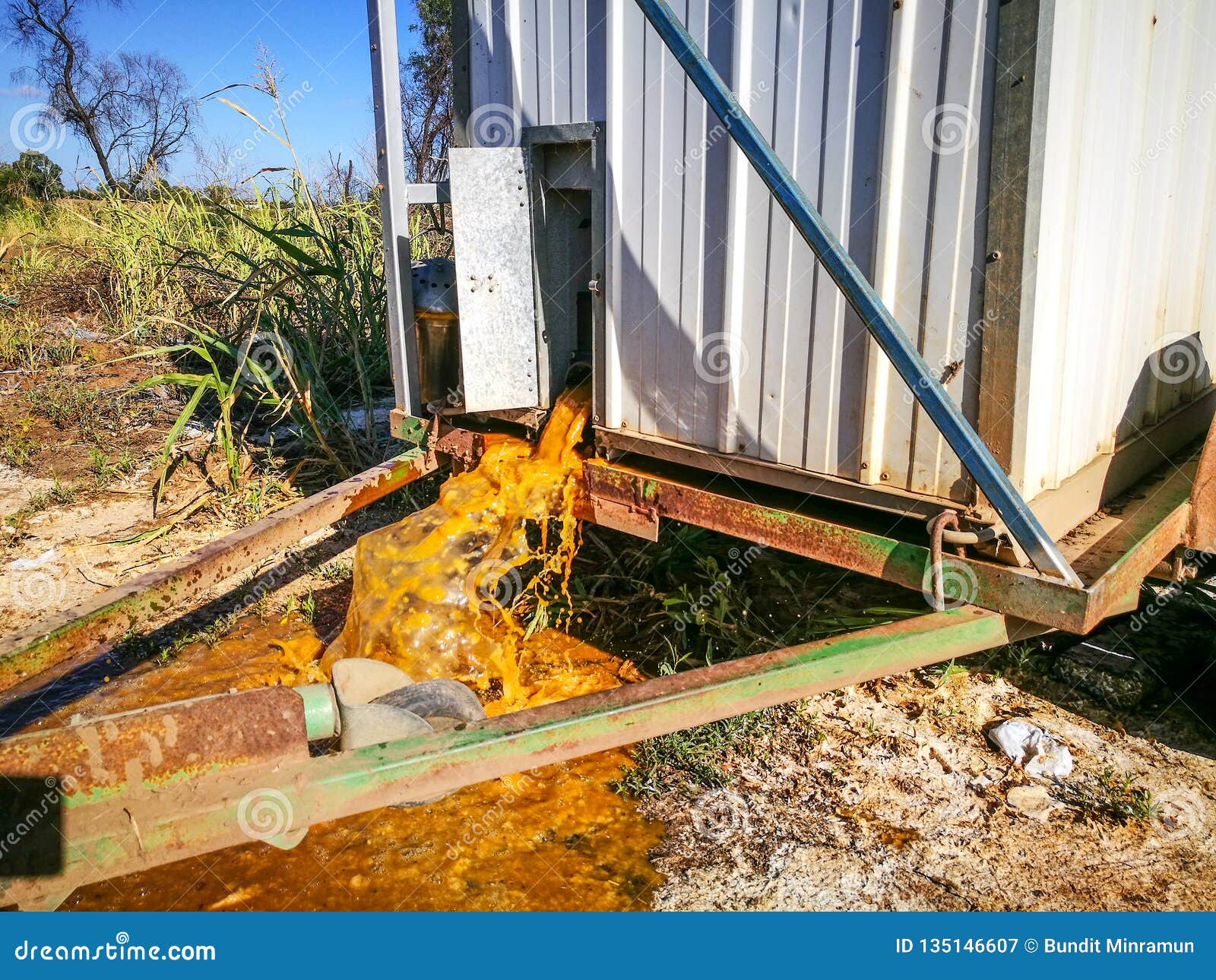 A Dumping Waste from Portable Toilet. Stock Image - Image of disposal ...