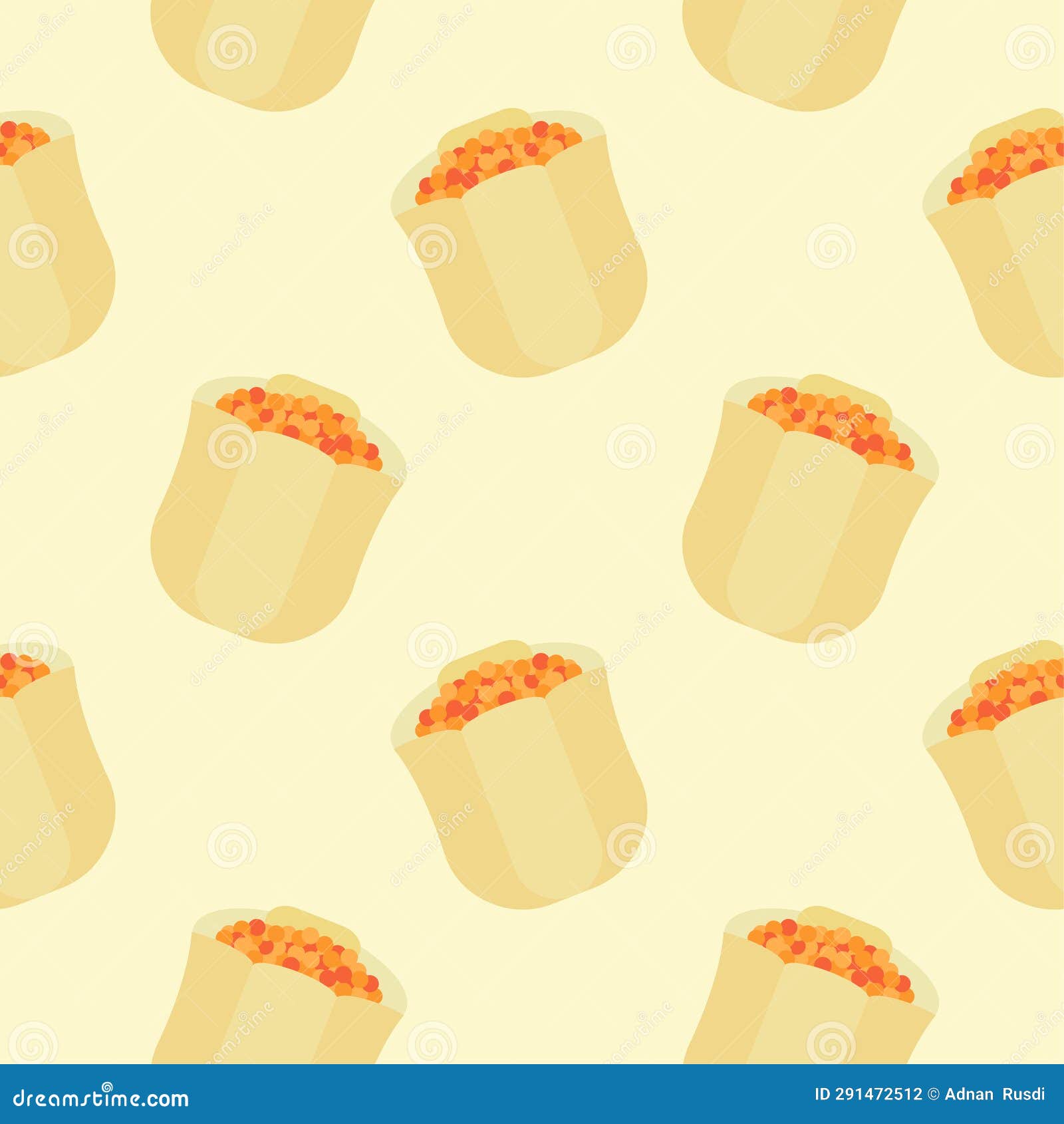 Dumpling Seamless Pattern Flat Design Vector Illustration Stock ...