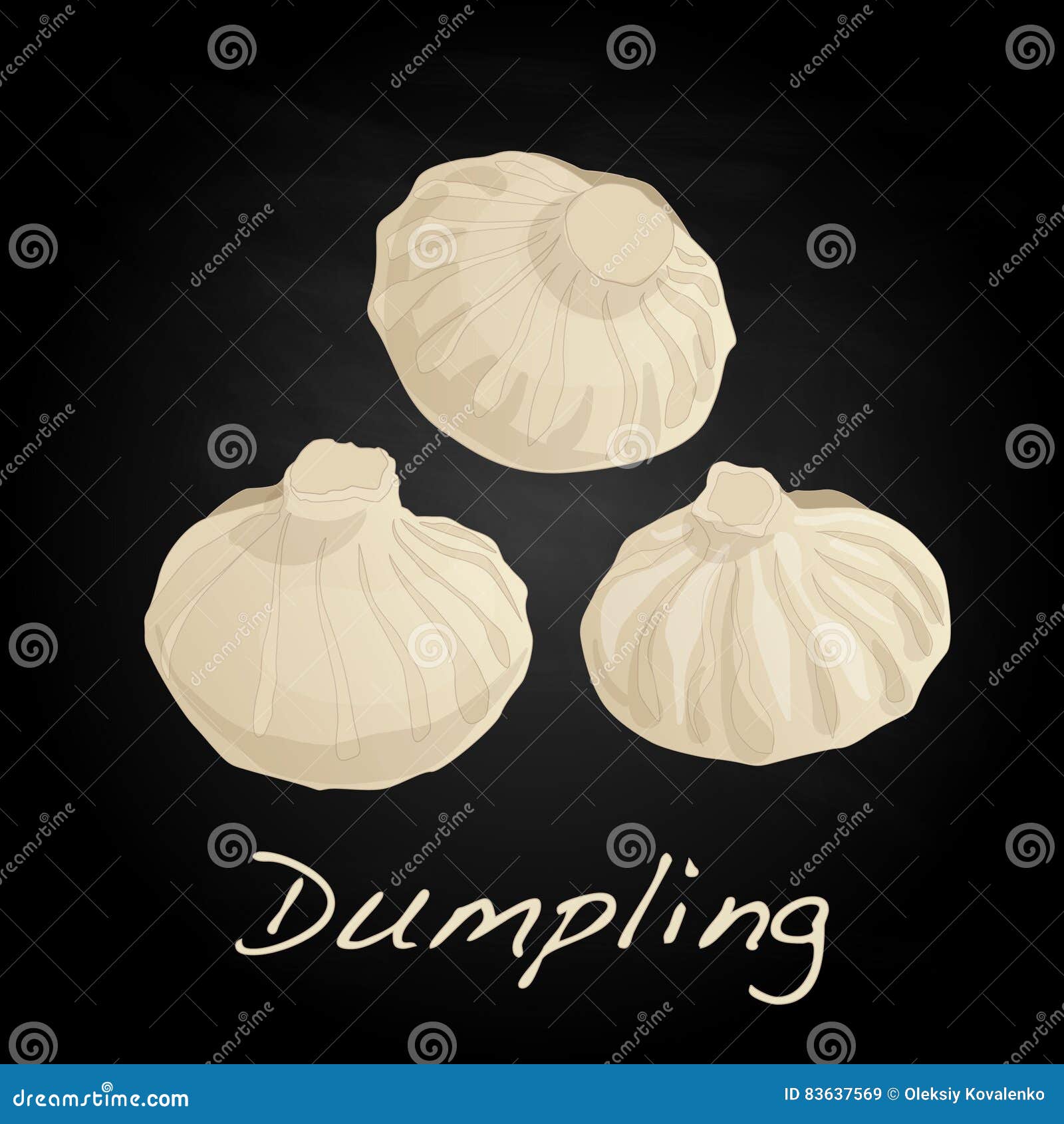 Dumpling Vector Illustration. Stock Vector - Illustration of dish ...