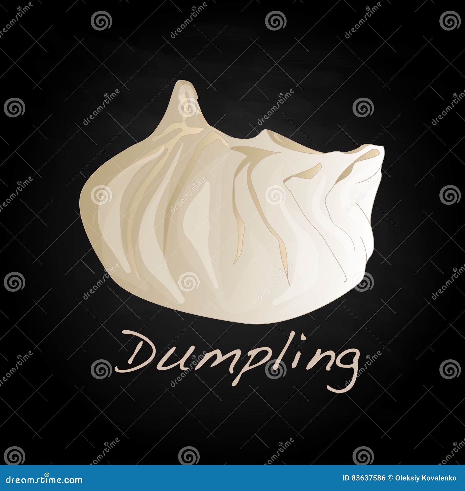 Dumpling Vector Illustration. Stock Vector - Illustration of ravioli ...