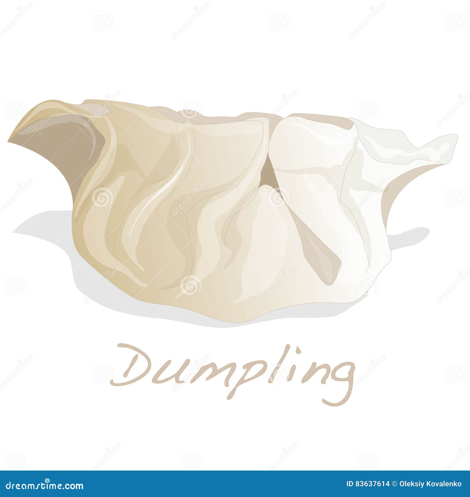 Dumpling Vector Illustration. Stock Vector - Illustration of delicious ...