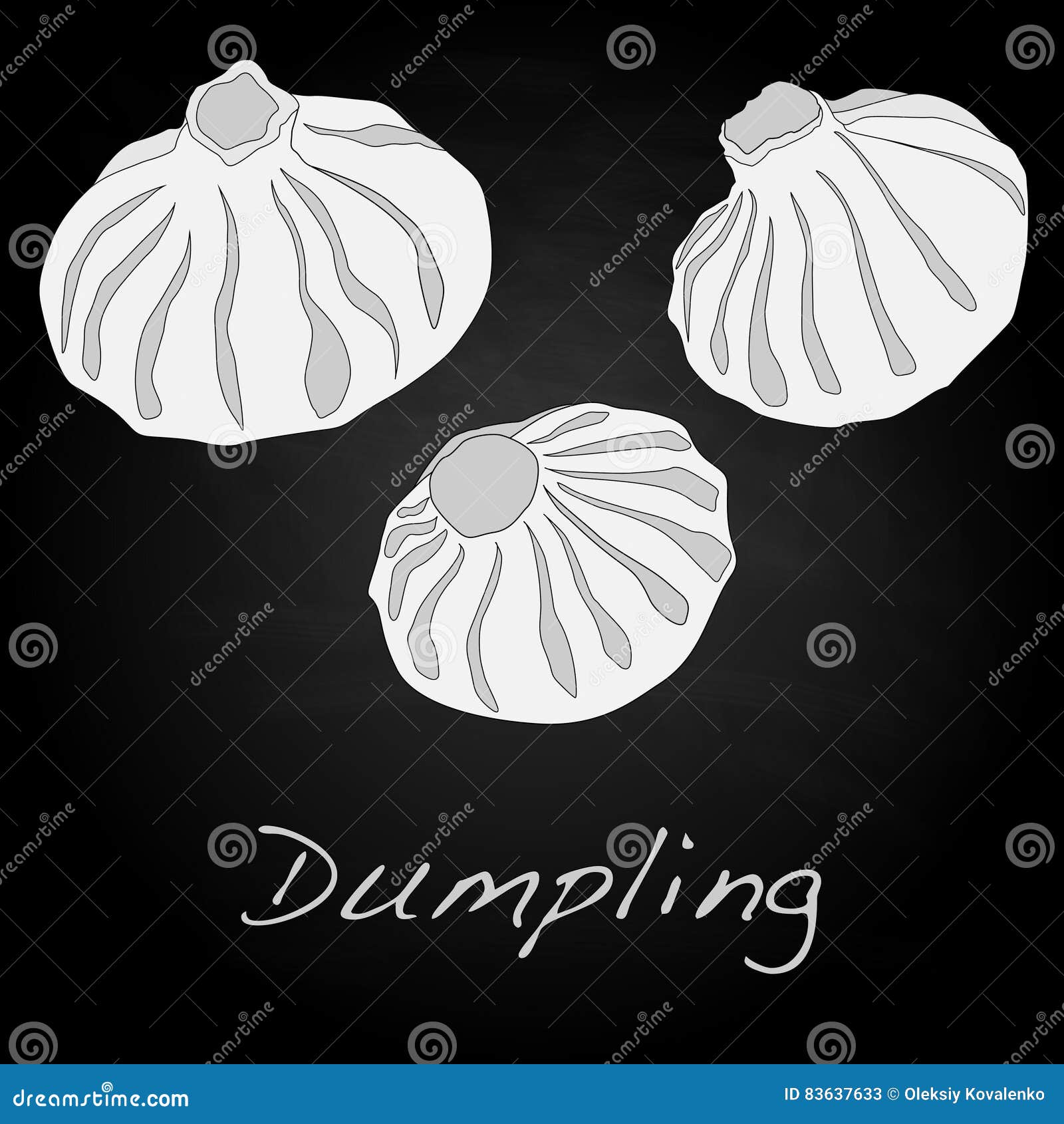 Dumpling Vector Illustration. Stock Vector - Illustration of meat ...
