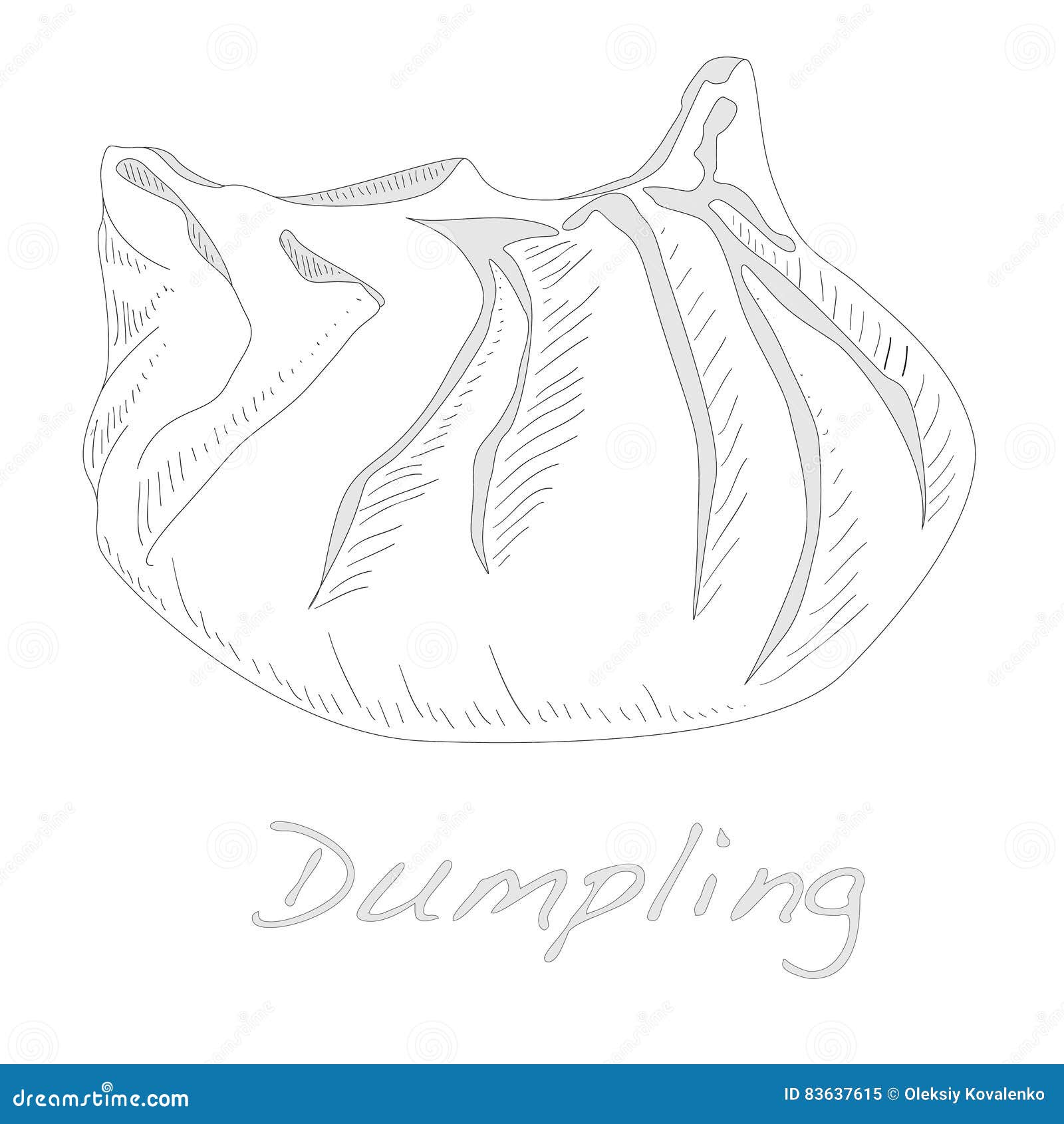 Dumpling Vector Illustration. Stock Vector - Illustration of meat ...
