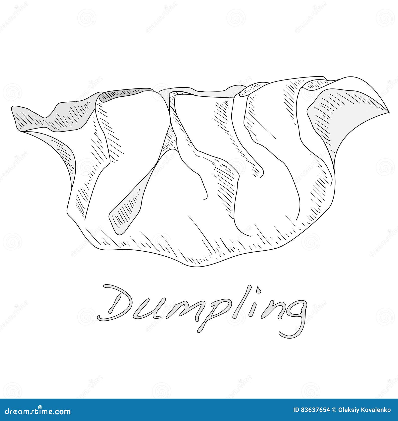 Dumpling Vector Illustration. Stock Vector - Illustration of food, meat ...