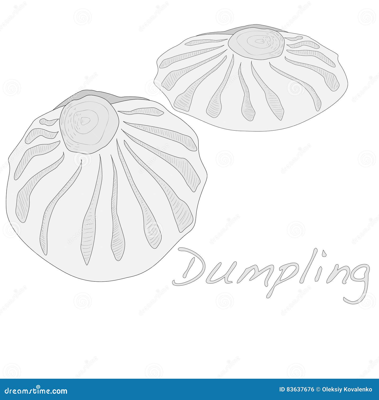 Dumpling Vector Illustration. Stock Vector - Illustration of lunch ...