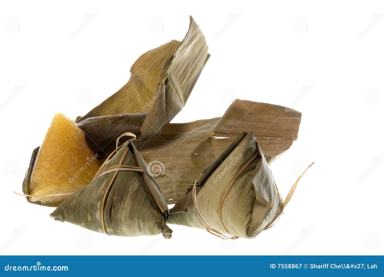 Dumplings in Bamboo Leaf Isolated Stock Image - Image of oriental ...