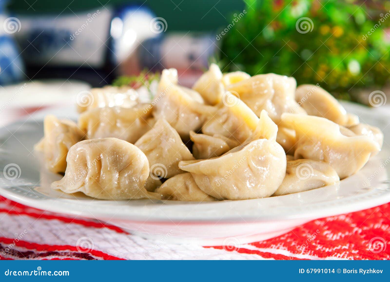 Dumplings with Butter and Dill Stock Photo - Image of dinner, healthy ...