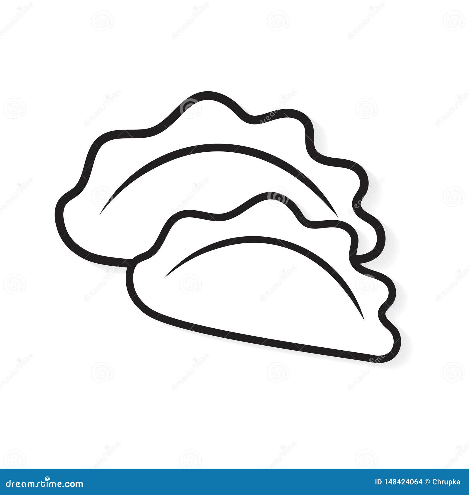 Dumplings icon stock vector. Illustration of polish - 148424064