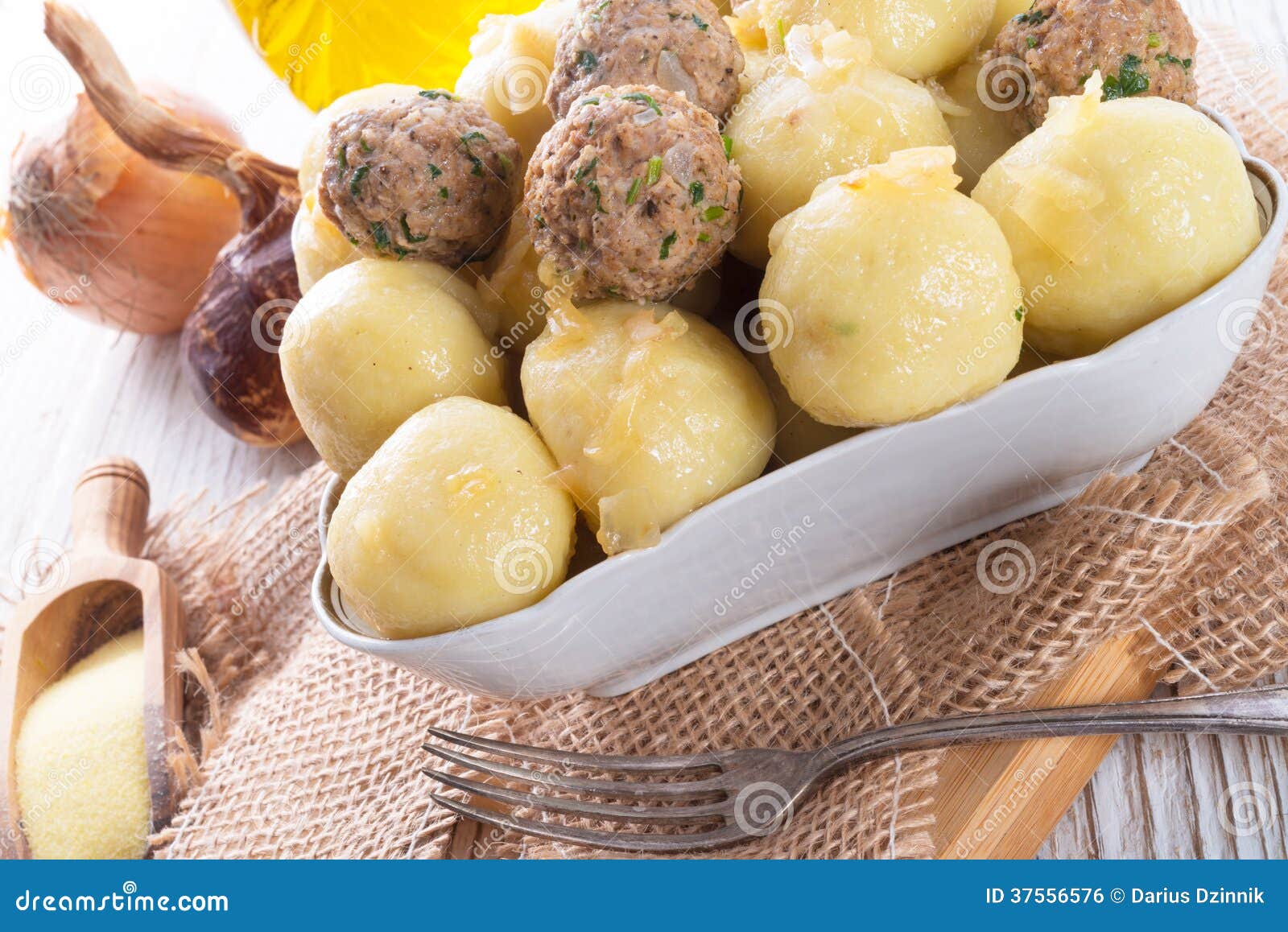Dumplings with meatball stock photo. Image of laid, meatball - 37556576