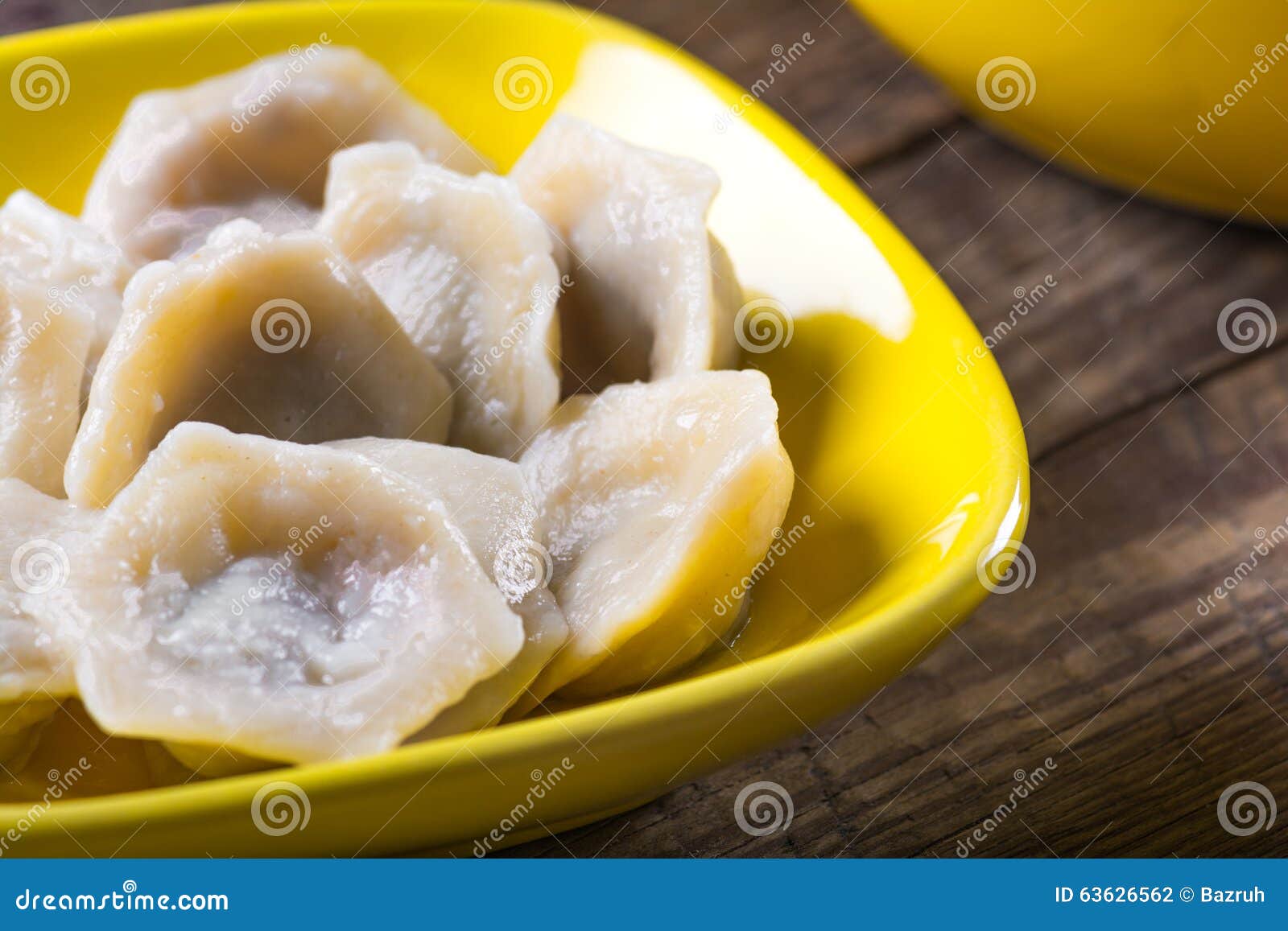 Dumplings on a plate stock photo. Image of homemade, kitchen - 63626562