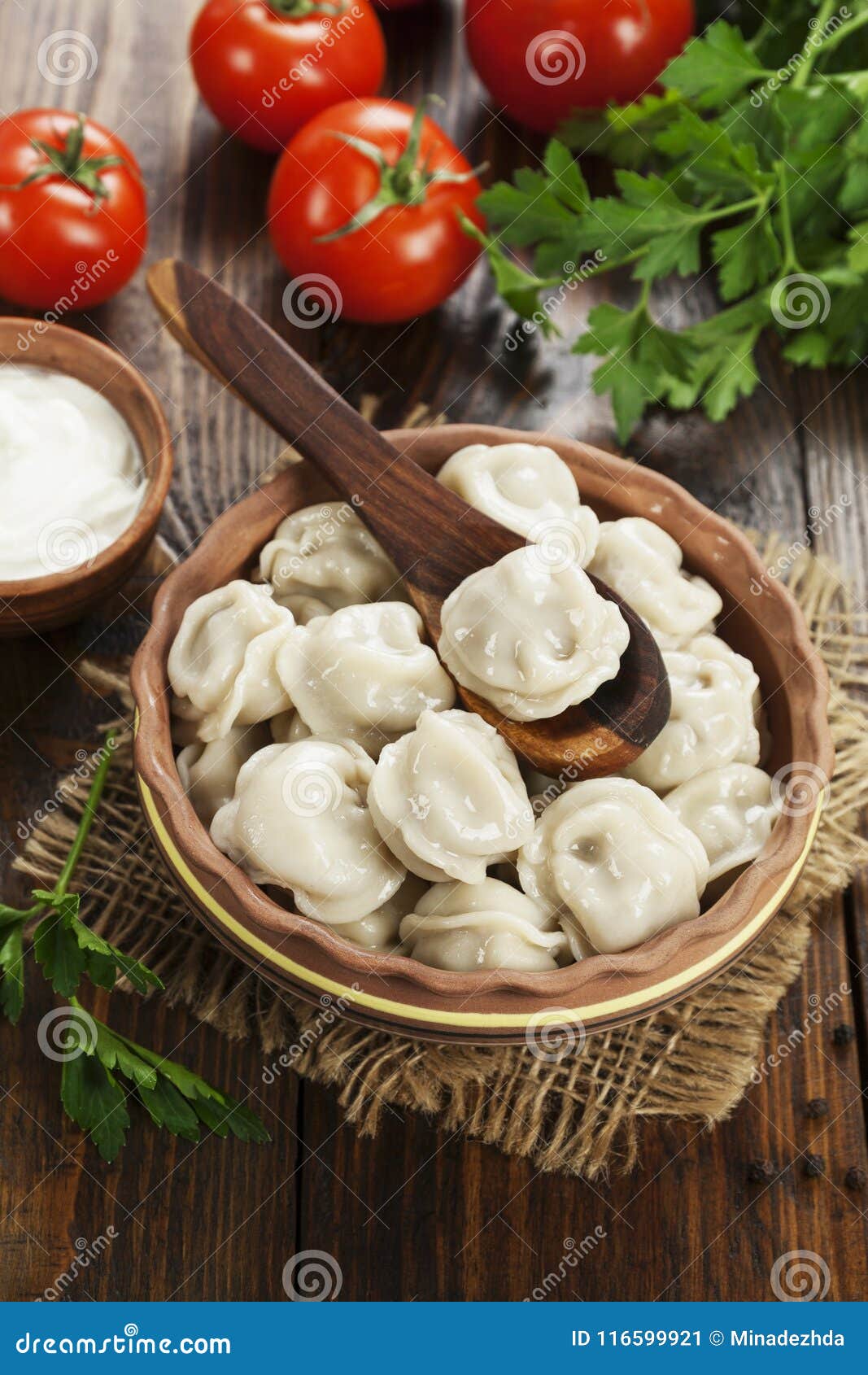 Dumplings in the pot stock image. Image of healthy, dumplings - 116599921